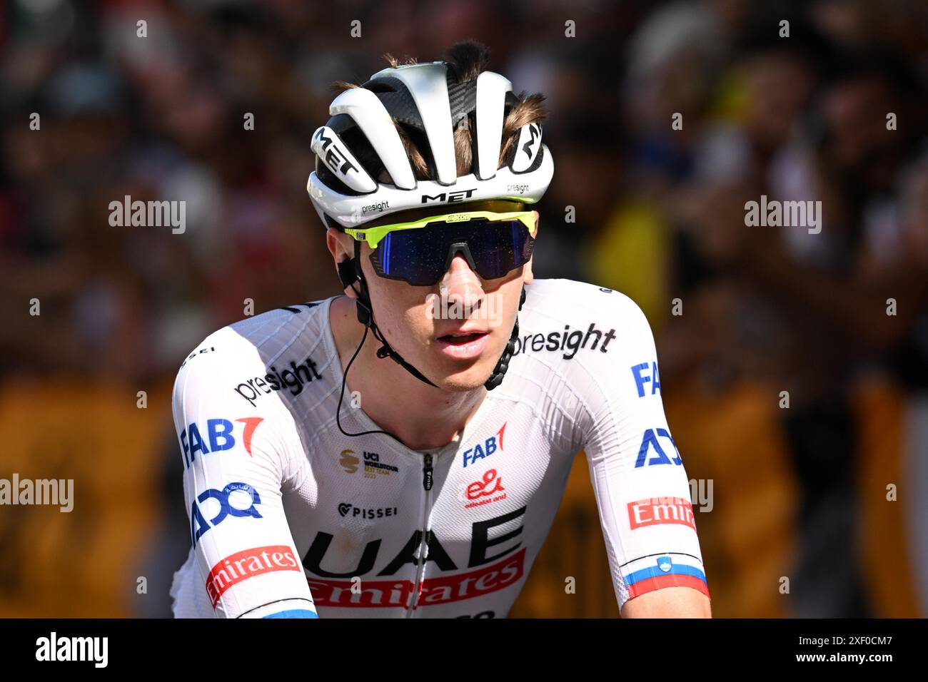 Tadej Pogacar (Team UAE Emirates) portrait during the second stage of ...