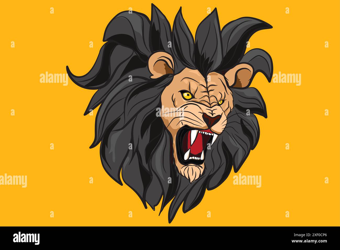Lion showing teeth Stock Vector Images - Alamy