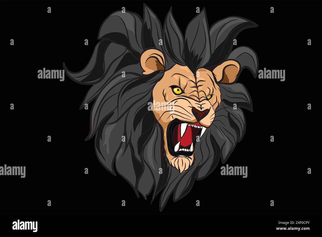 Lion showing teeth Stock Vector Images - Alamy