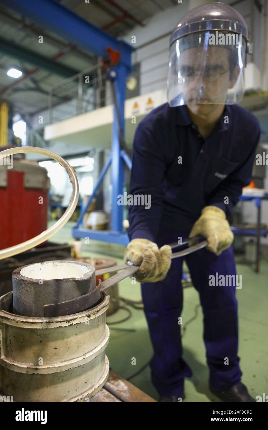 Induction furnace used to melt aluminium, study of composite materials ...