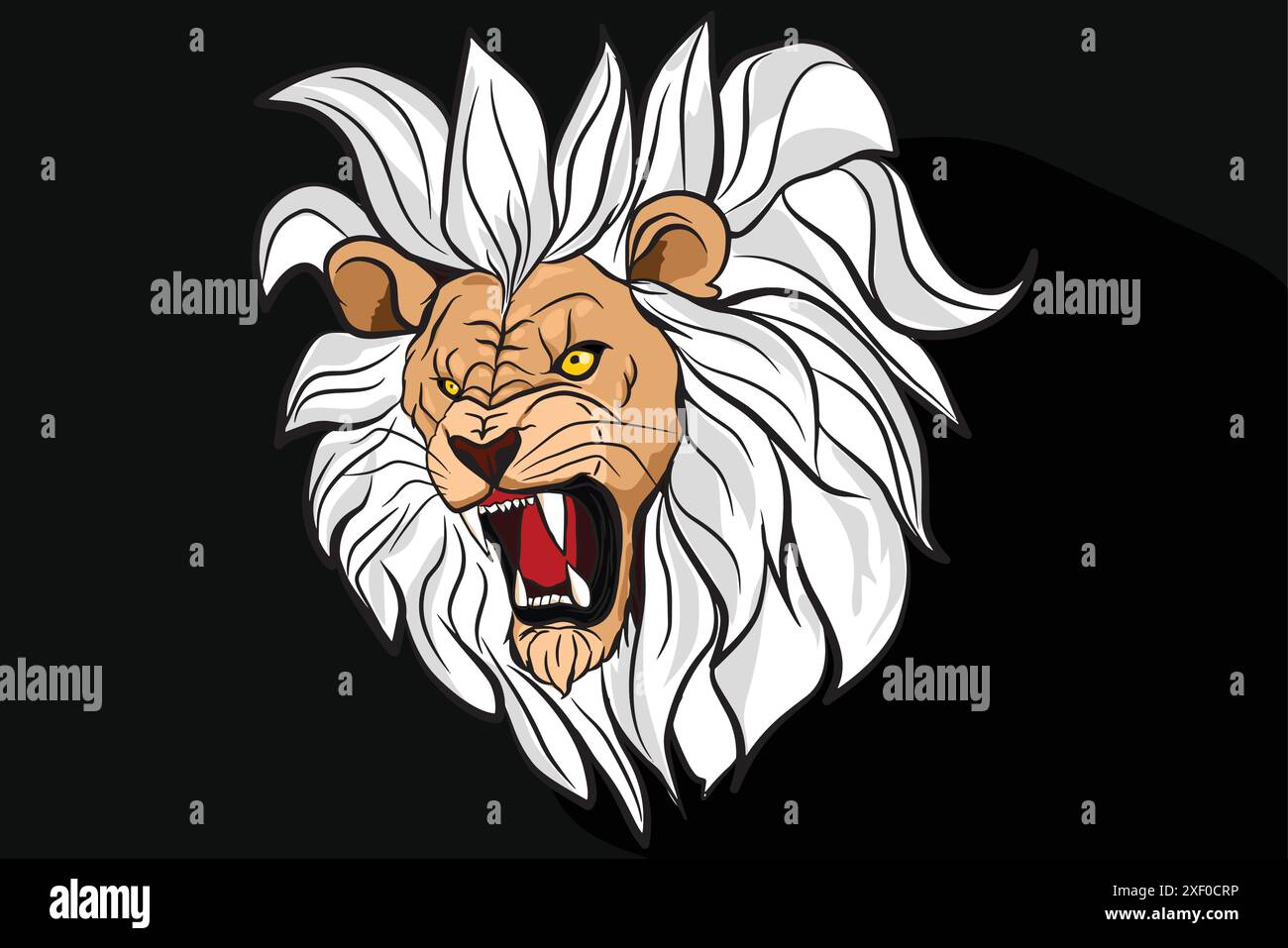 Lion showing teeth Stock Vector Images - Alamy