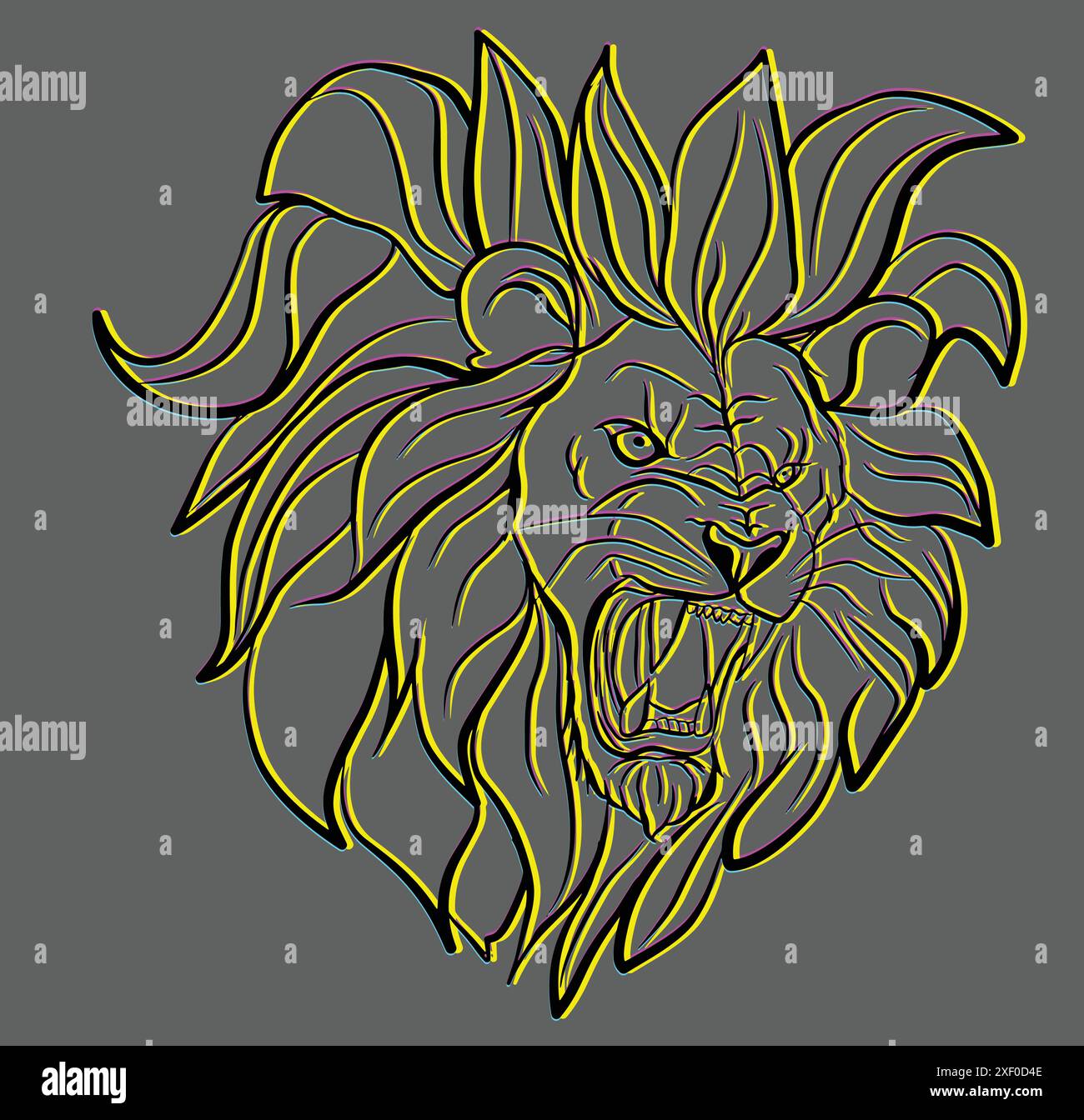 Lion showing teeth Stock Vector Images - Alamy