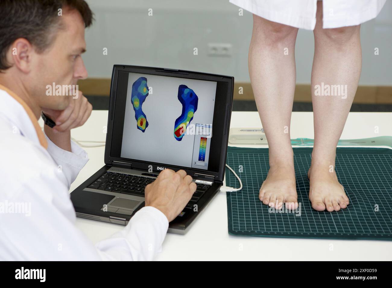 Health and Quality of life Unit researcher monitoring the plantar ...