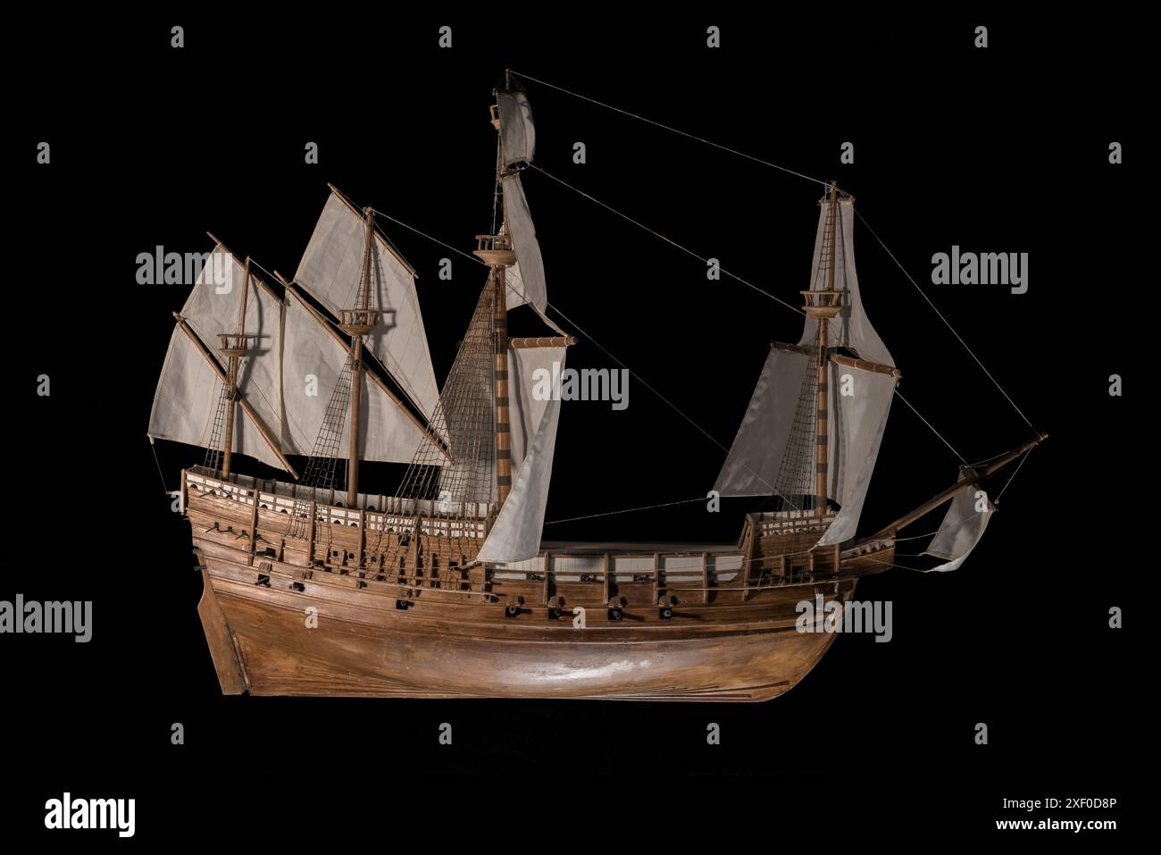 A model of the Mary Rose, King Henry VIII's flagship which sank in the ...