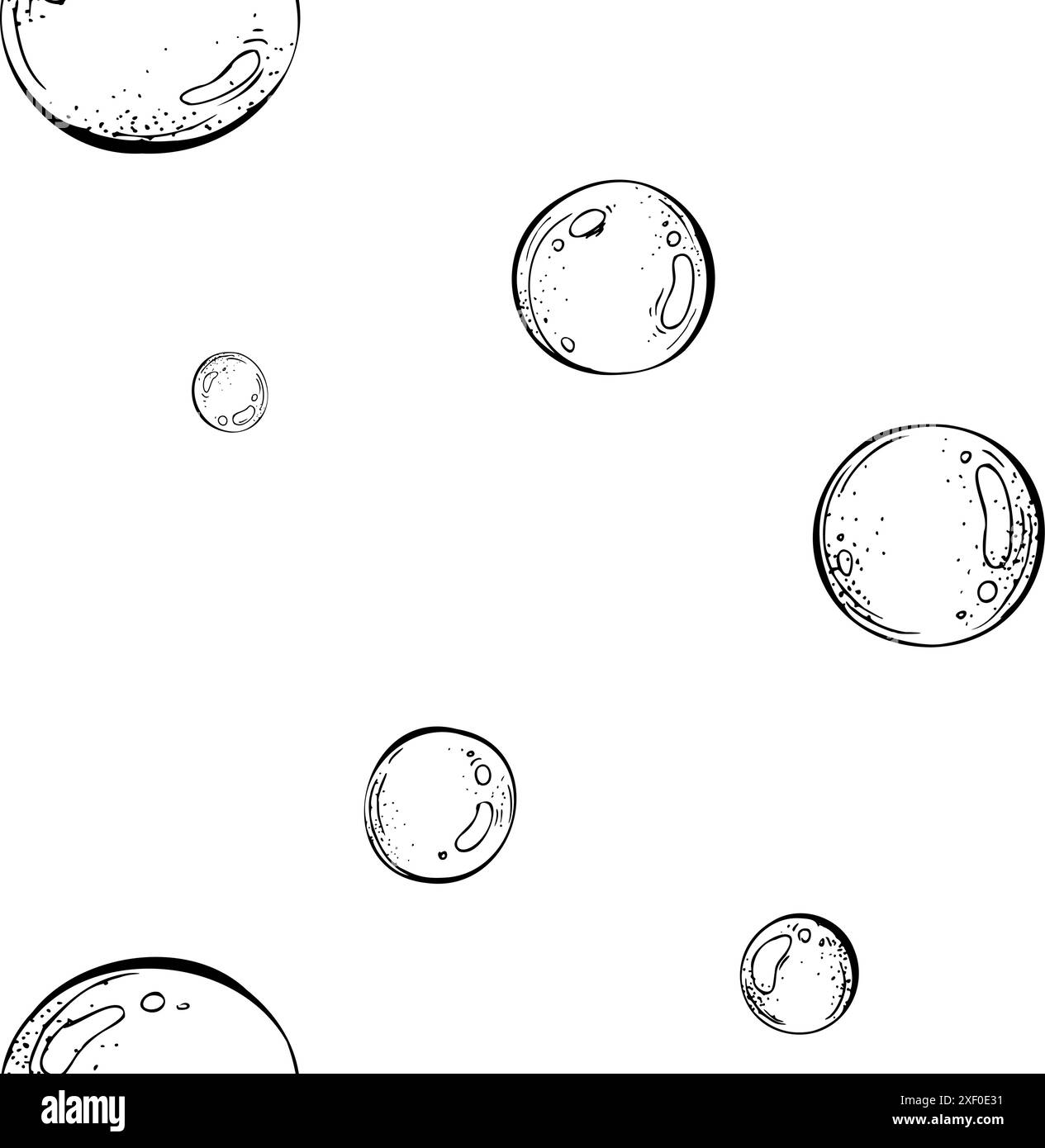 Round bubbles of water, soap. Marine illustration of the underwater ...