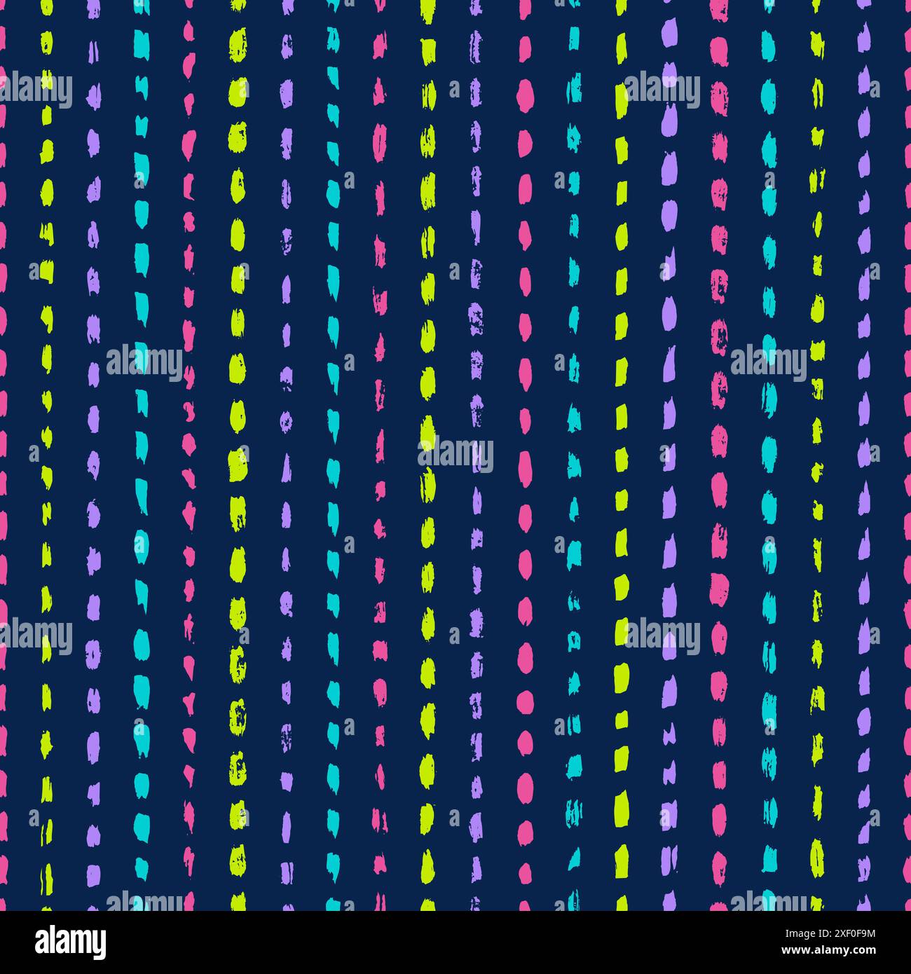 Seamless dash color pattern. Vertical crayon line. Repeating hand draw ...