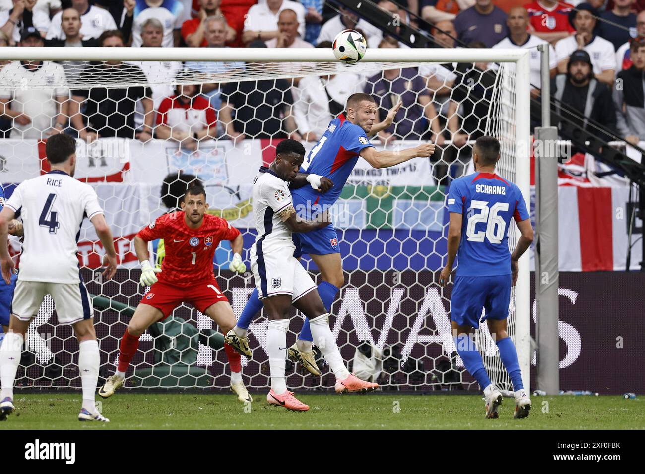 GELSENKIRCHEN - (l-r) Declan Rice of England, Slovakia goalkeeper ...