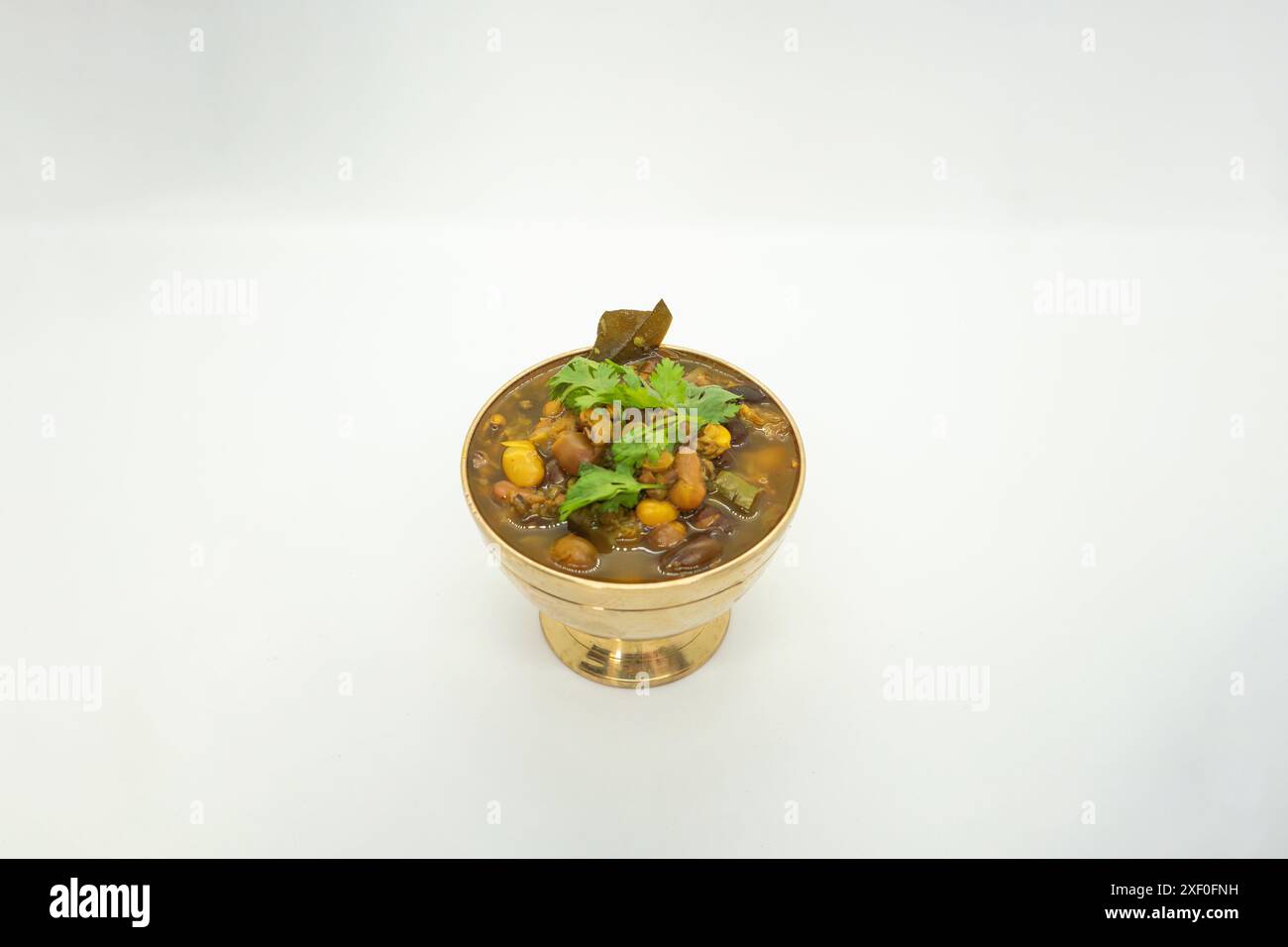 A bowl filled with nutritious mixed beans soup Kwati for Janai Purnima ...