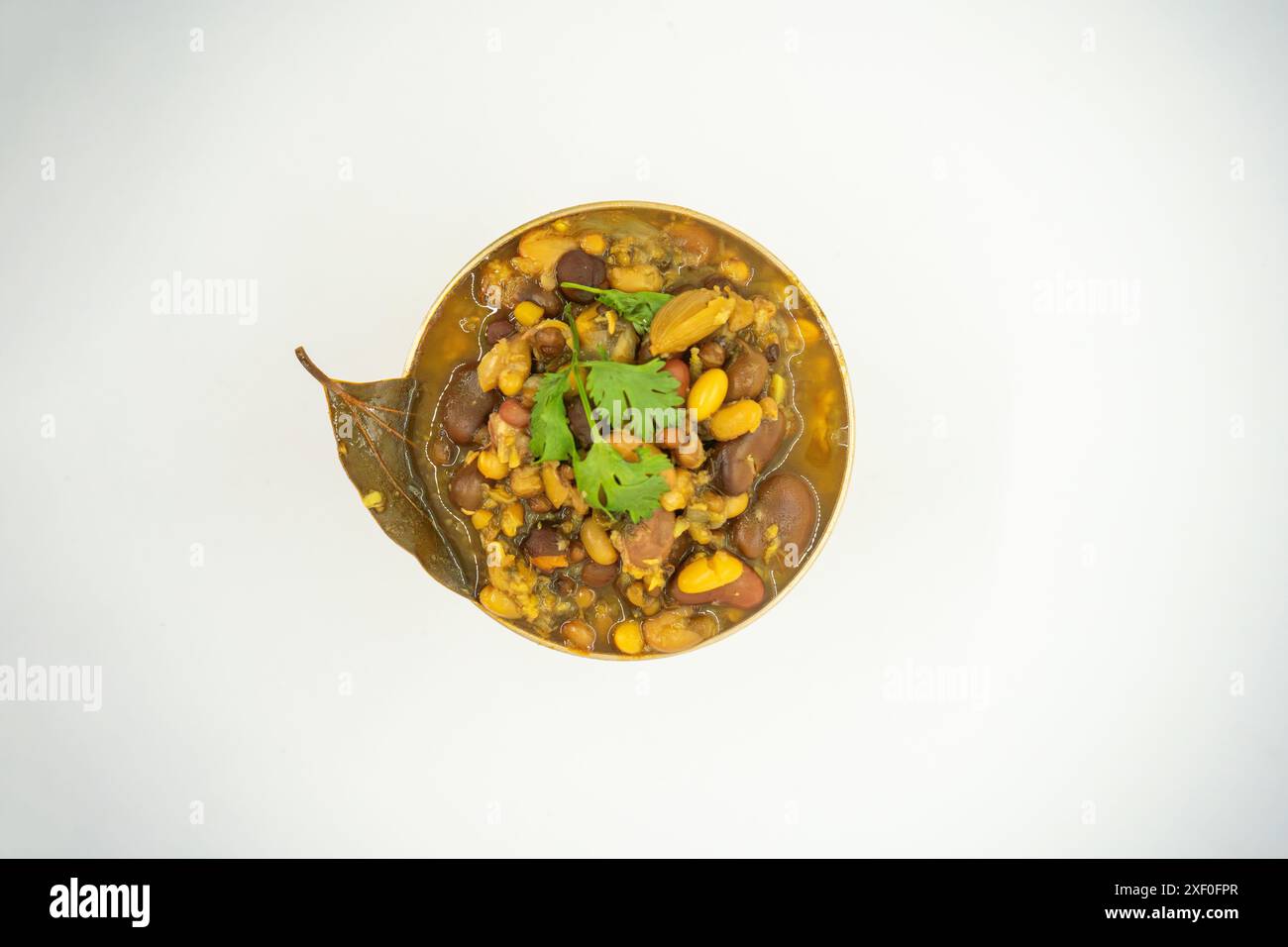 A bowl filled with nutritious mixed beans soup Kwati for Janai Purnima ...