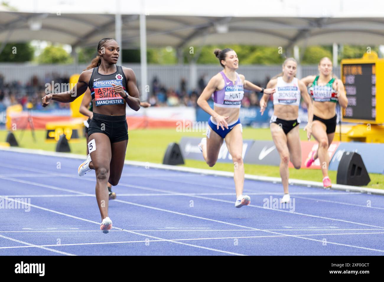 Manchester, United Kingdom, 30 June 2024, 200m Women Final at the Manchester Regional Arena ...