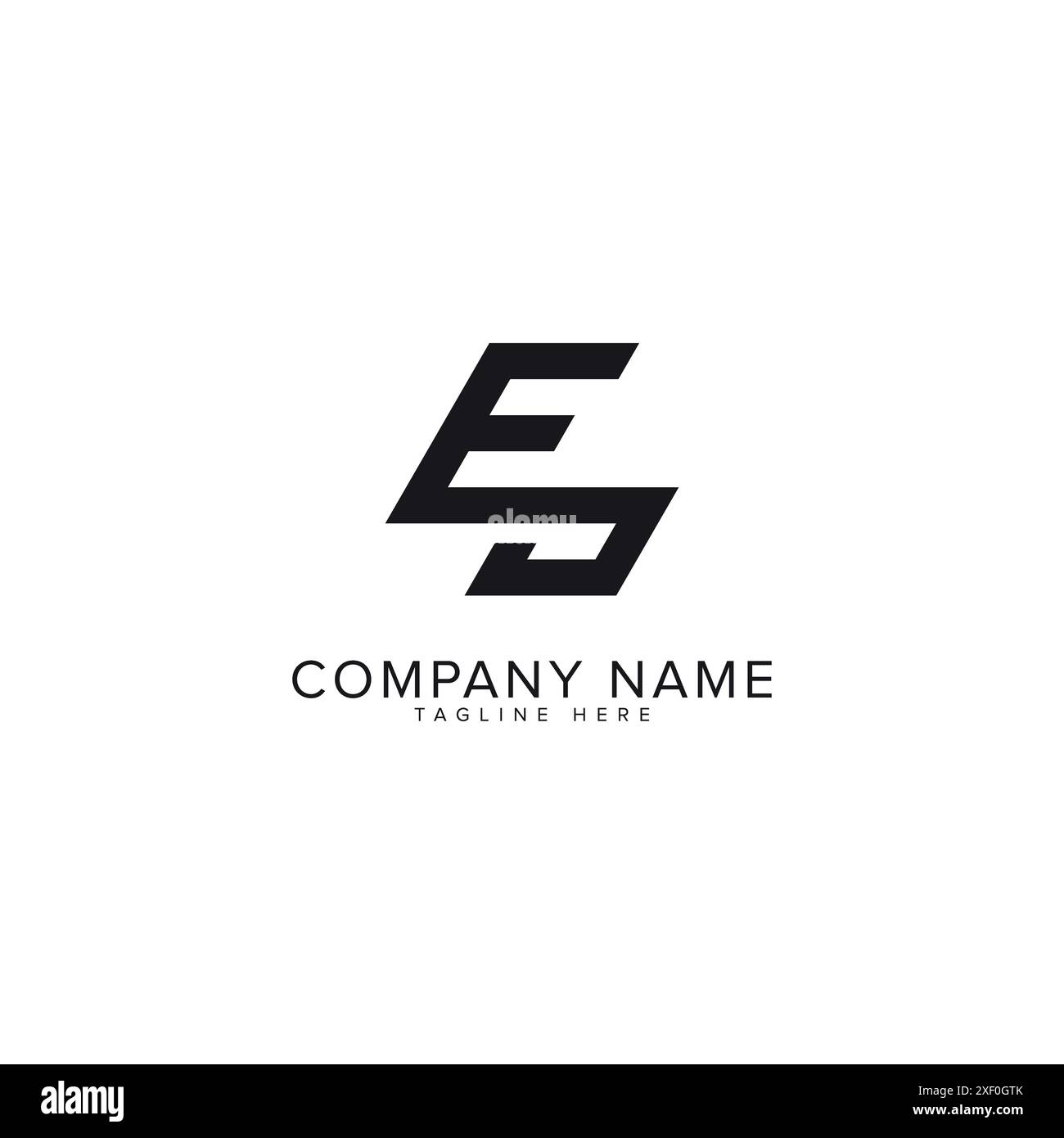 Es logo design Stock Vector Images - Alamy