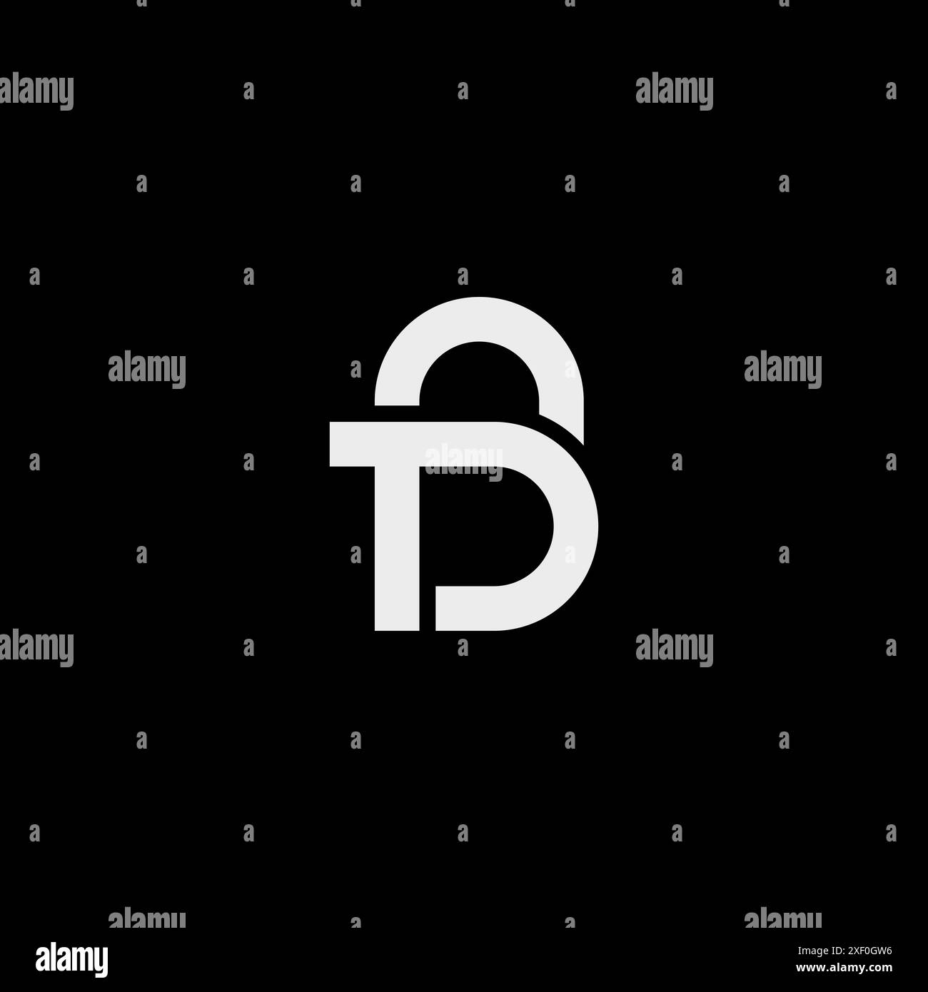 fd Logo Design Template Vector Graphic Branding Element Stock Vector ...