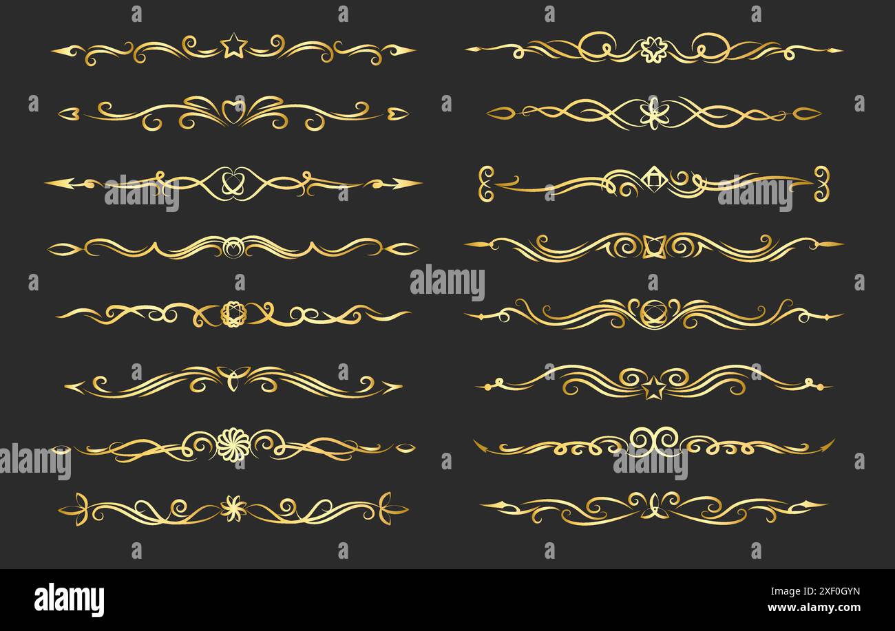 Golden divider hi-res stock photography and images - Alamy