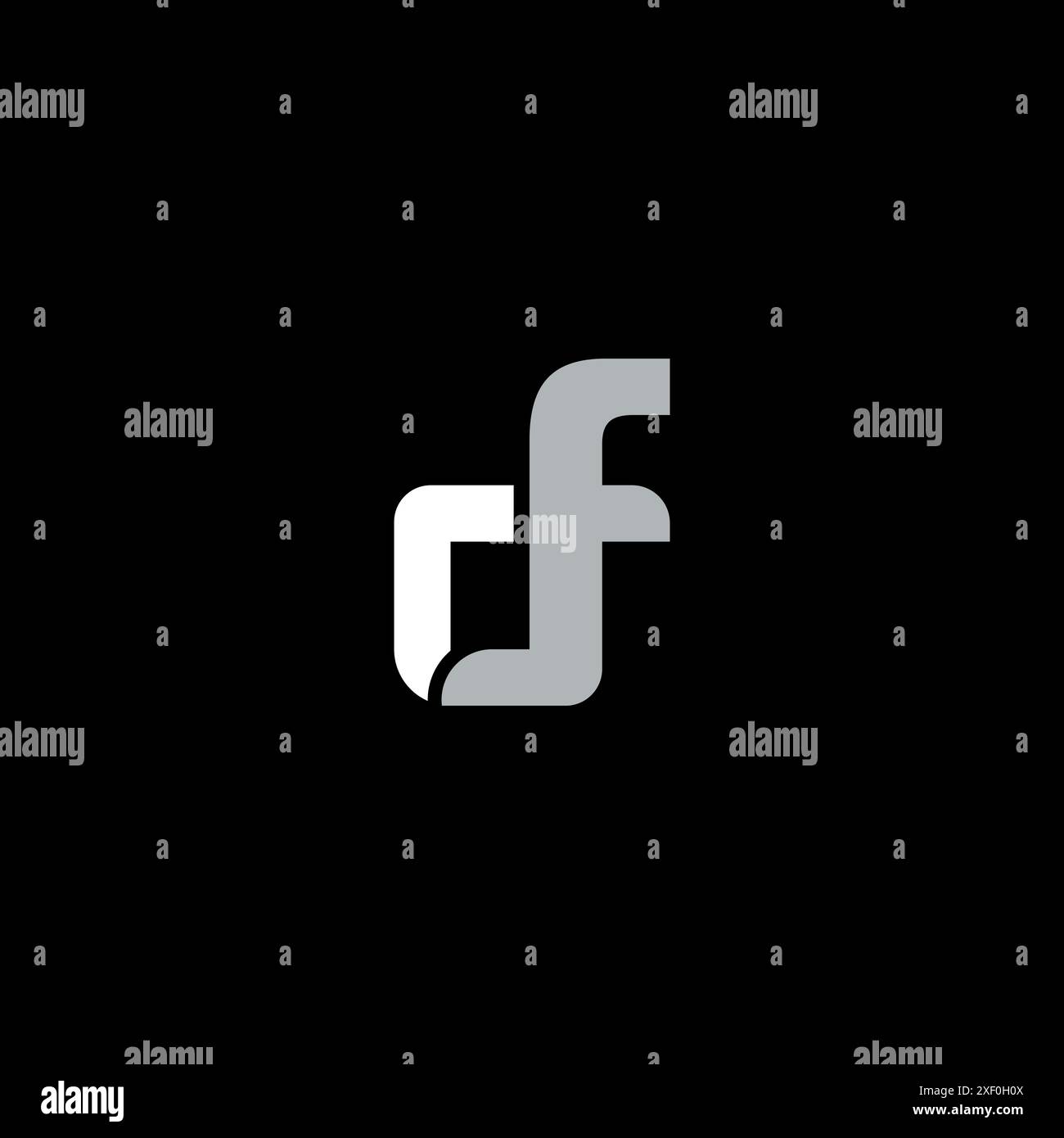 fd Logo Design Template Vector Graphic Branding Element Stock Vector ...