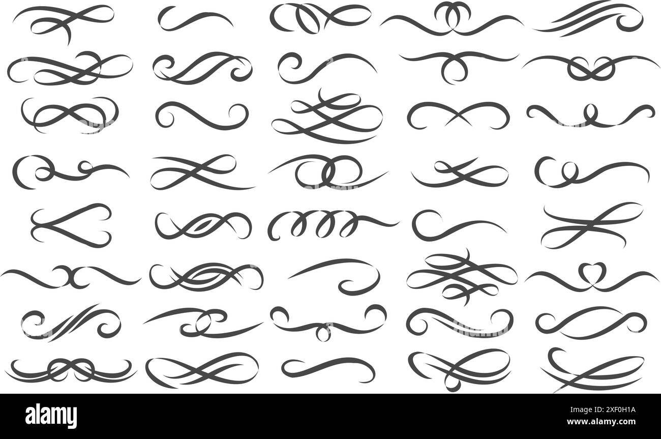 Swirl ornament stroke element set Stock Vector Image & Art - Alamy Swirl ornament stroke element set Stock Vector Image & Art - Alamy