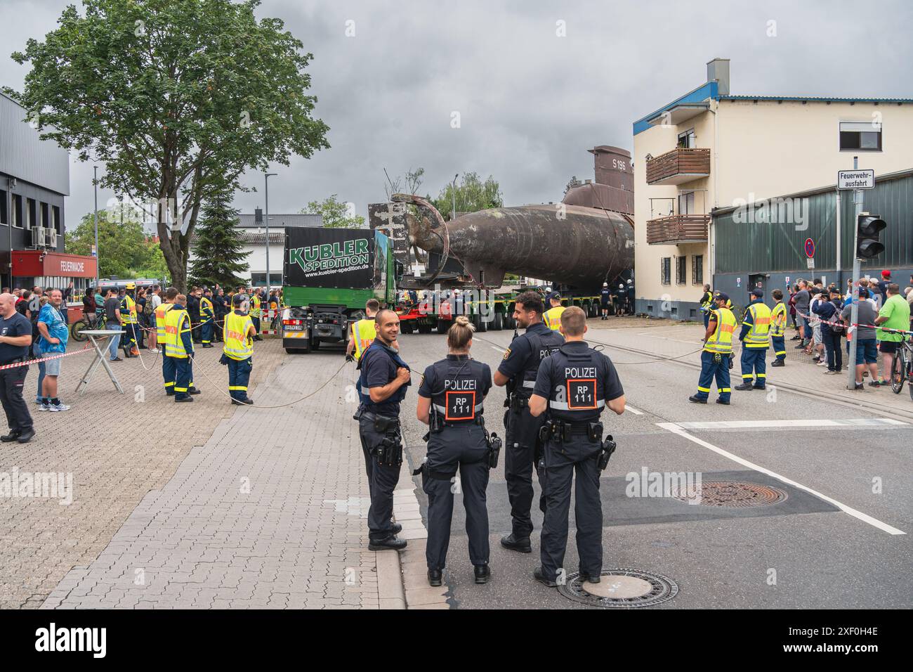 Speyer, Germany. 30th June, 2024. A group of friendly police officers ...