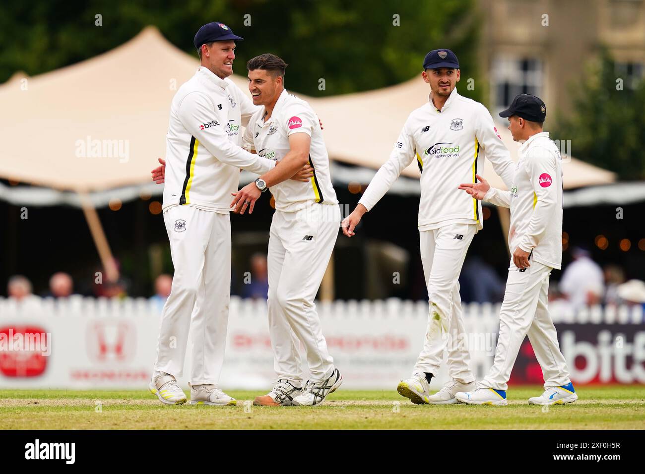 Cheltenham, UK, 30 June 2024. Gloucestershire's Marchant de Lange ...