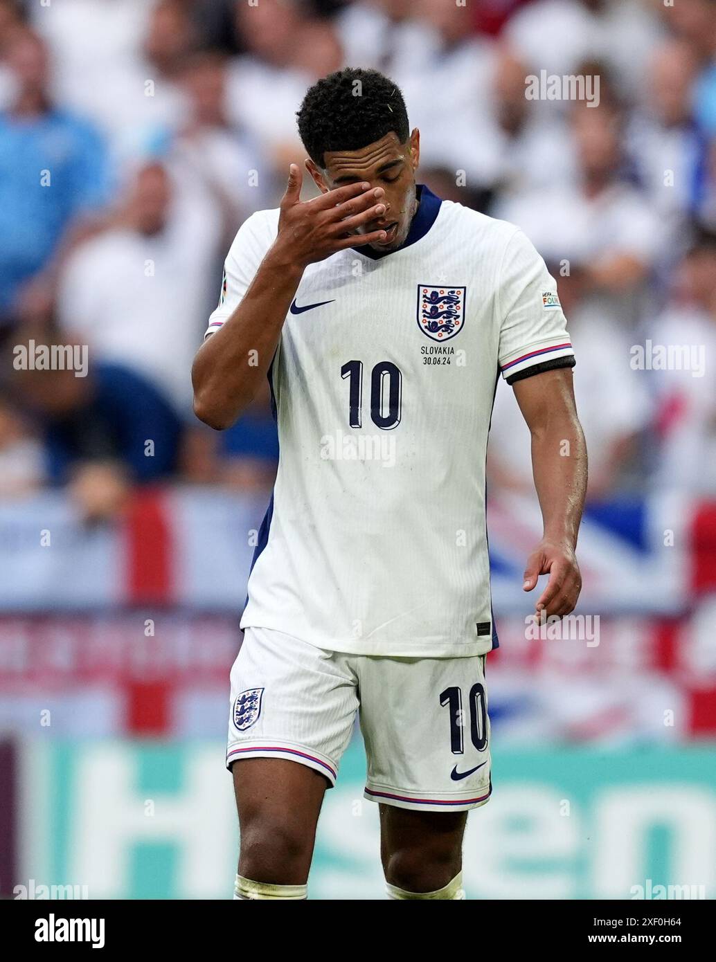 England's Jude Bellingham reacts after a missed chance during the UEFA ...