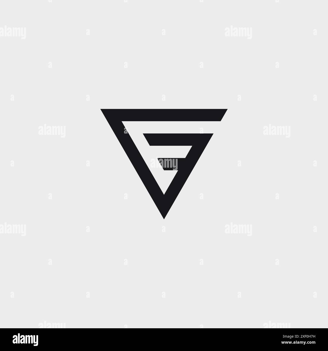 Monogram Letter CF FC Triangle Shape Logo Design Stock Vector Image & Art - Alamy