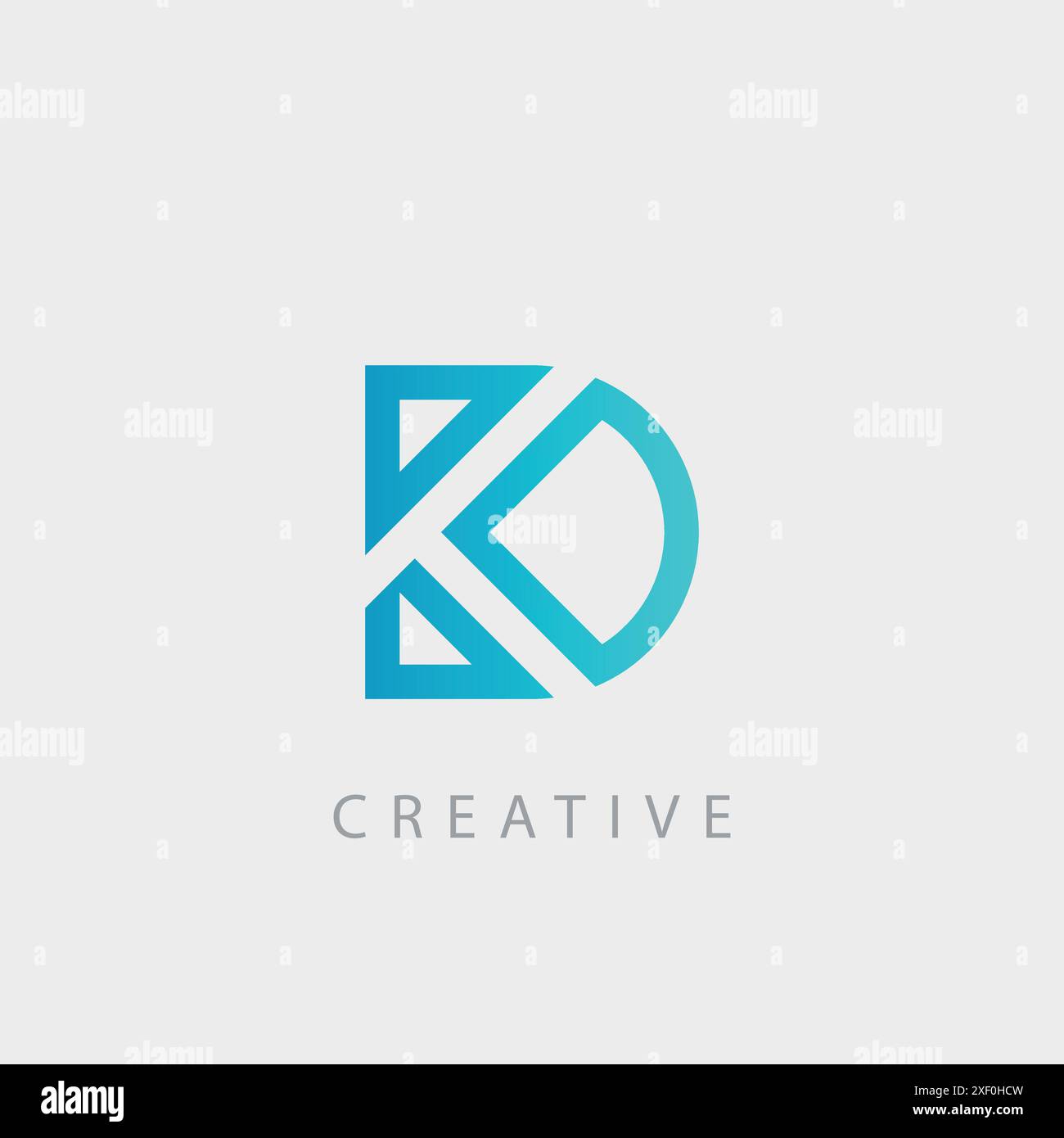 Initial letter DK KD logo design vector Stock Vector Image & Art - Alamy