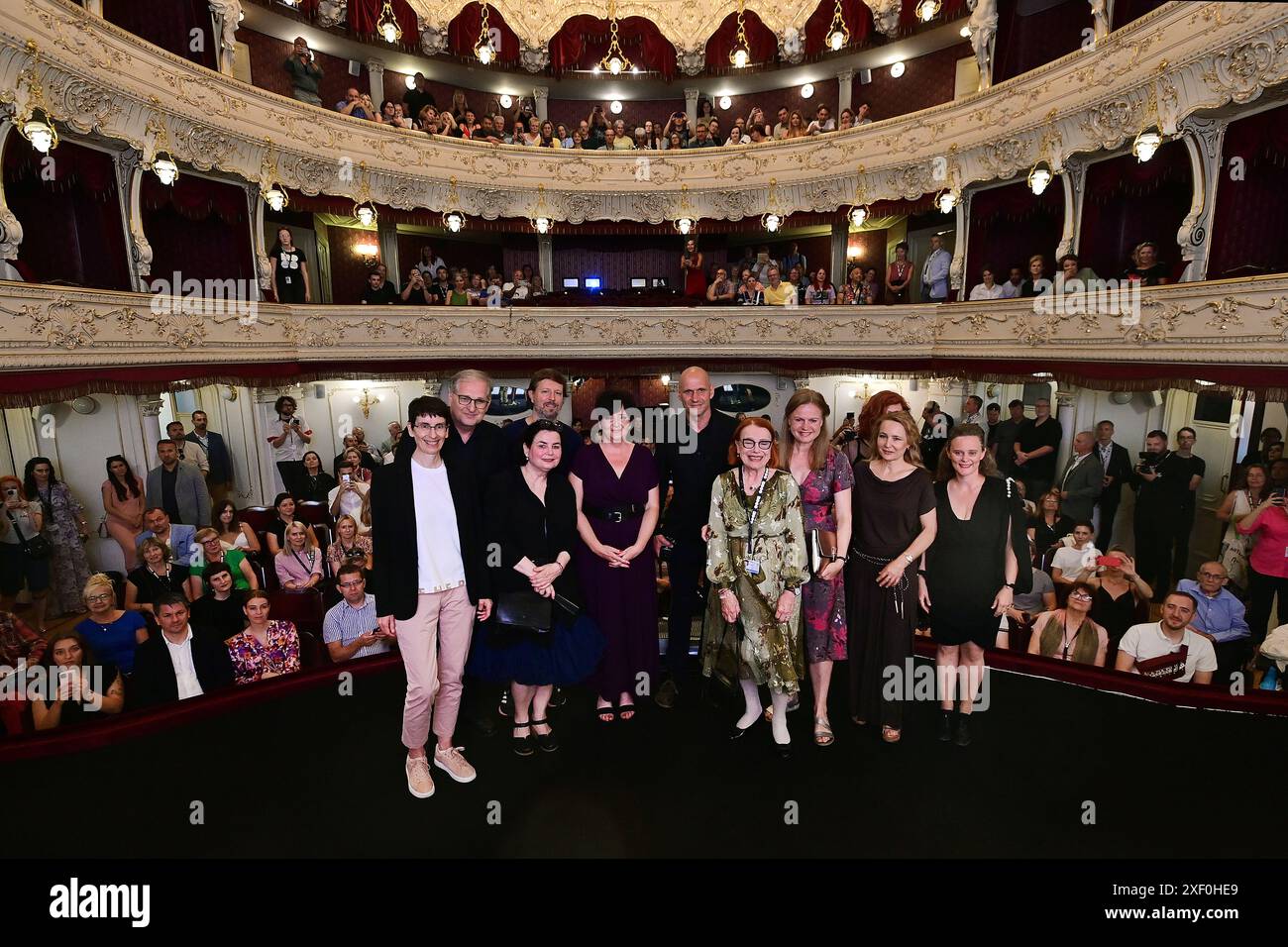 Czech actress Iva Janzurova, 4trh from right, and her daughter ...