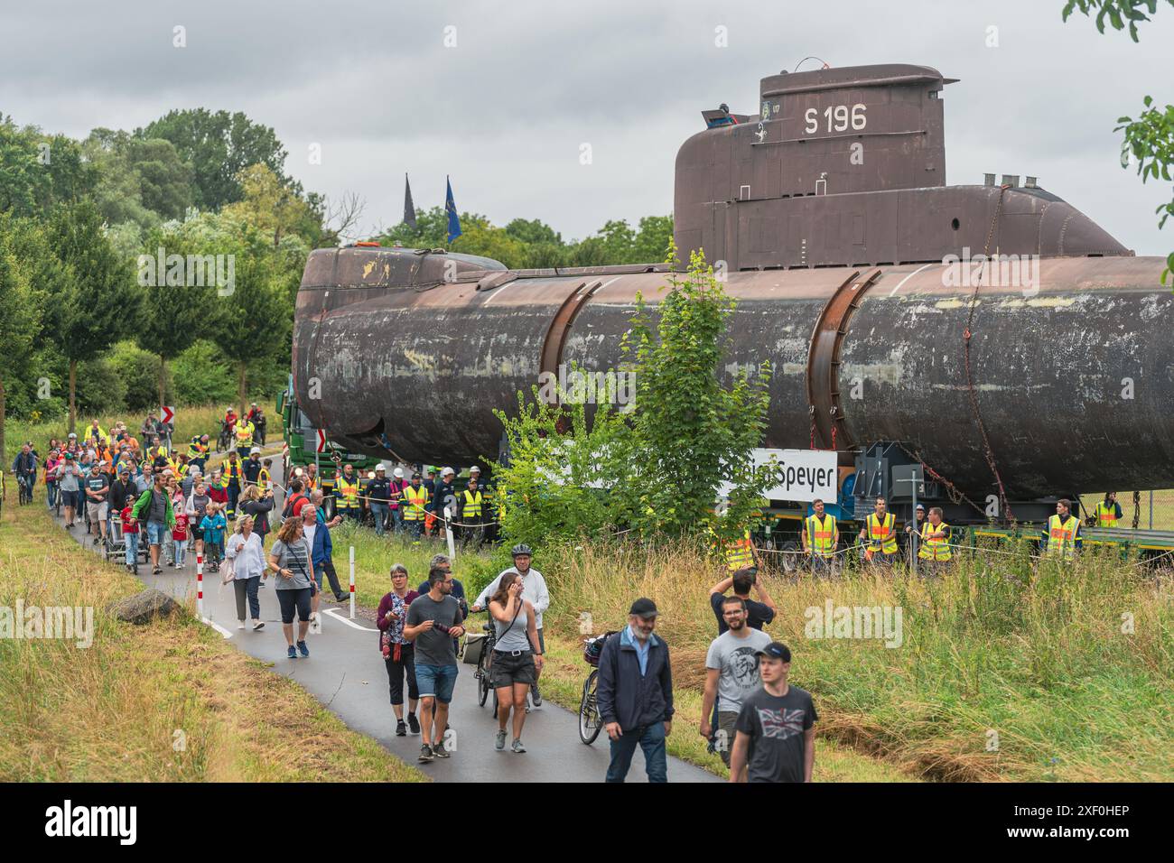 Speyer, Germany. 30th June, 2024. Spectators walking alongside U17 ...
