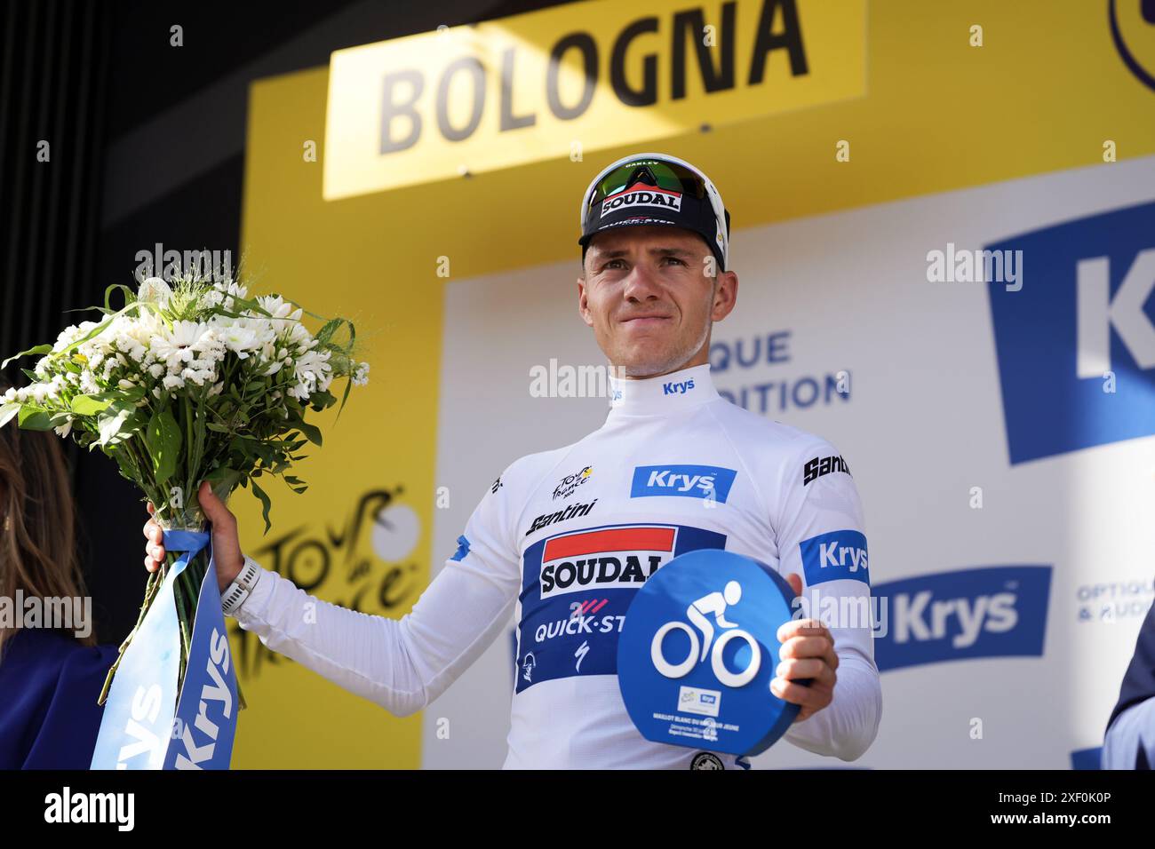 Bologna, Italia. 30th June, 2024. Remco Evenepoel (Soudal Quick Step ...
