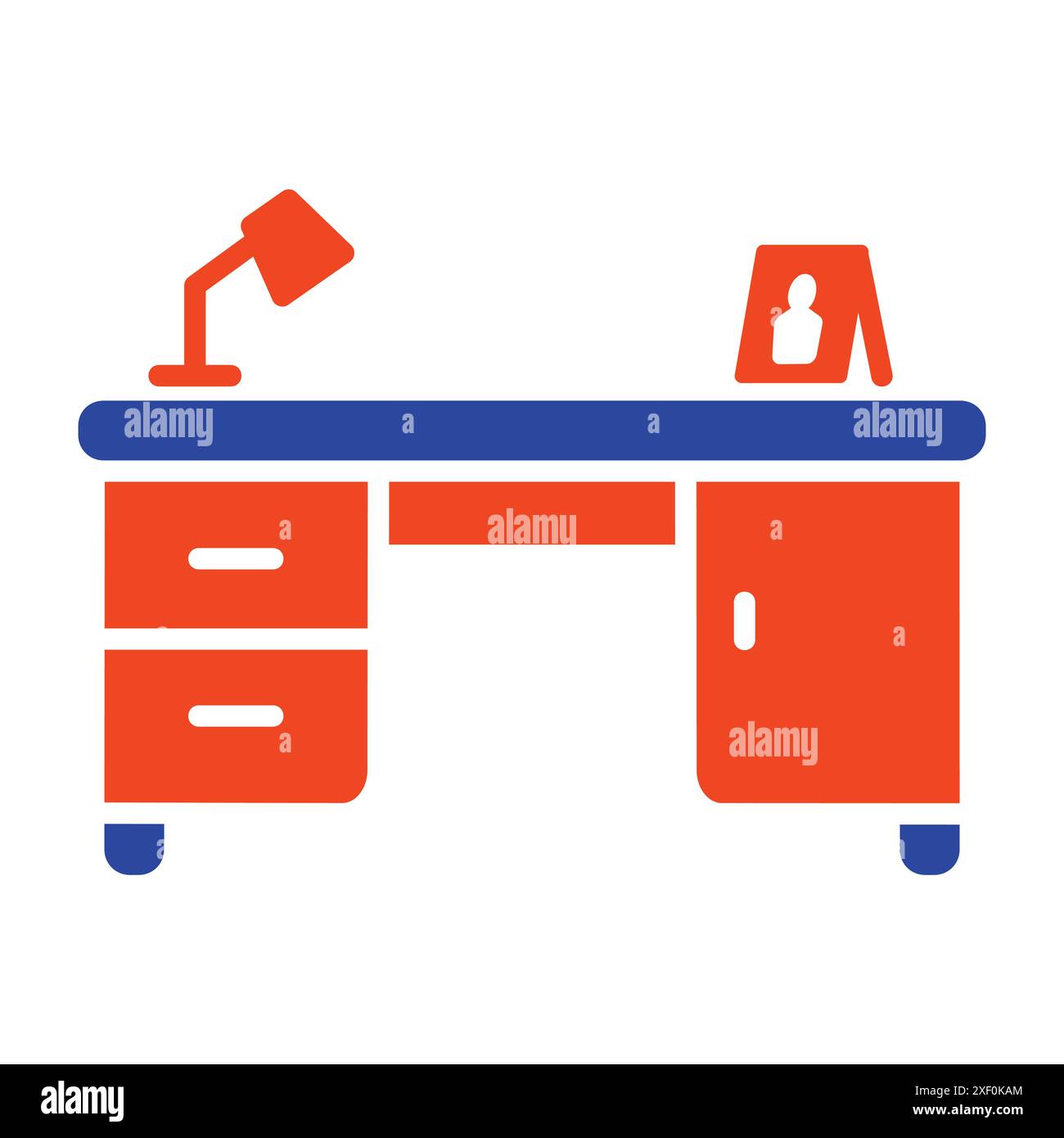 Work desk with lamp vector icon. Graph symbol for furniture, web site ...