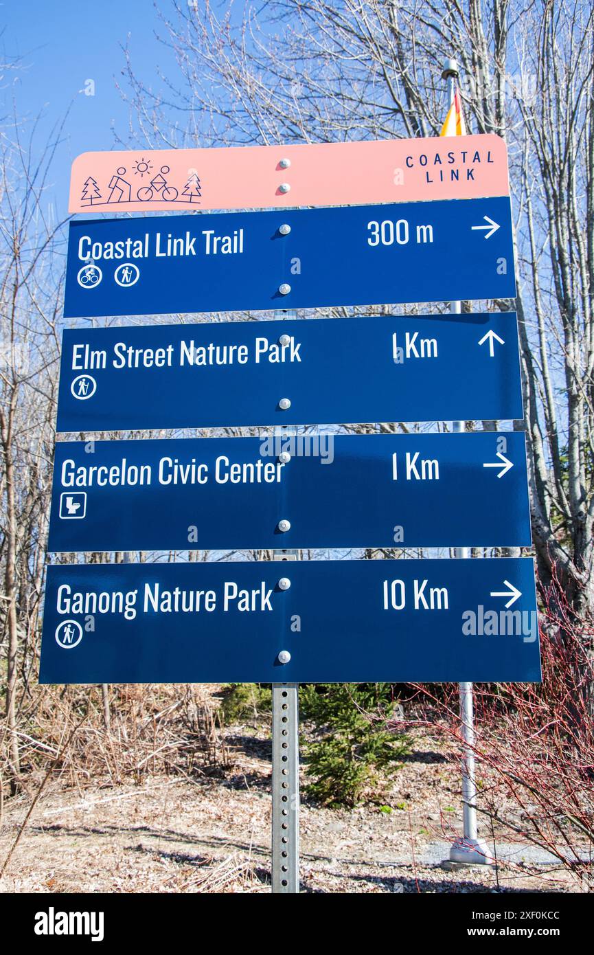 Coastal Link information sign on Milltown Blvd in St. Stephen, New ...
