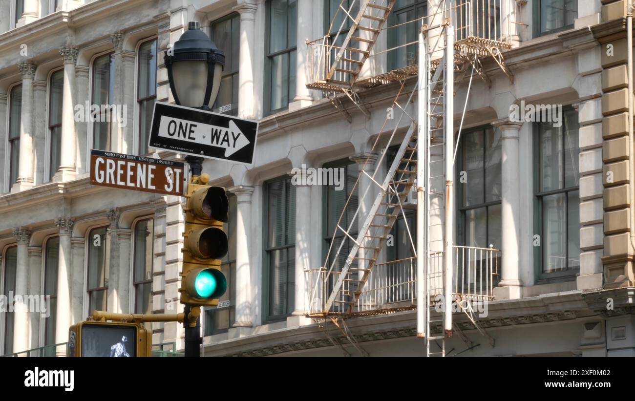 New York City Manhattan Soho fashion district, Greene street near ...