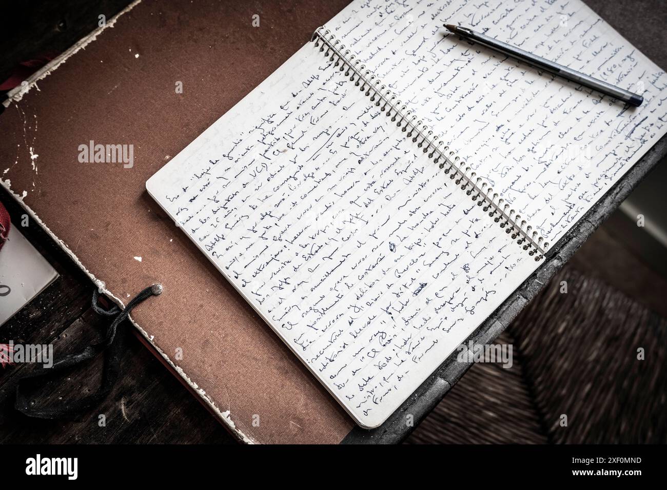 poet's handwritten notebook, Blai Bonet House, poetry centre, Santanyí ...