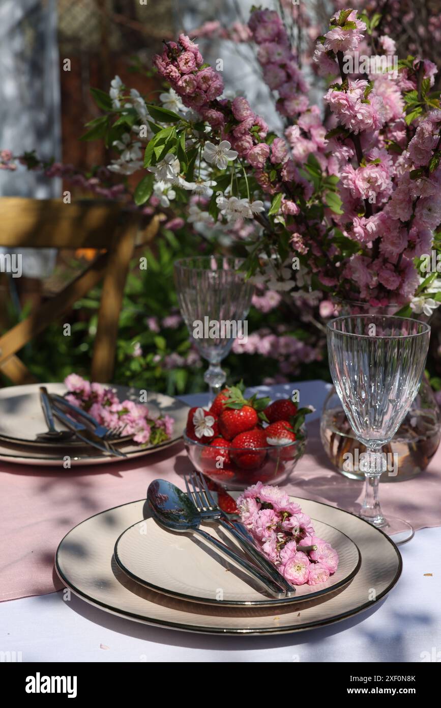 Table stylish setting in hi-res stock photography and images - Alamy