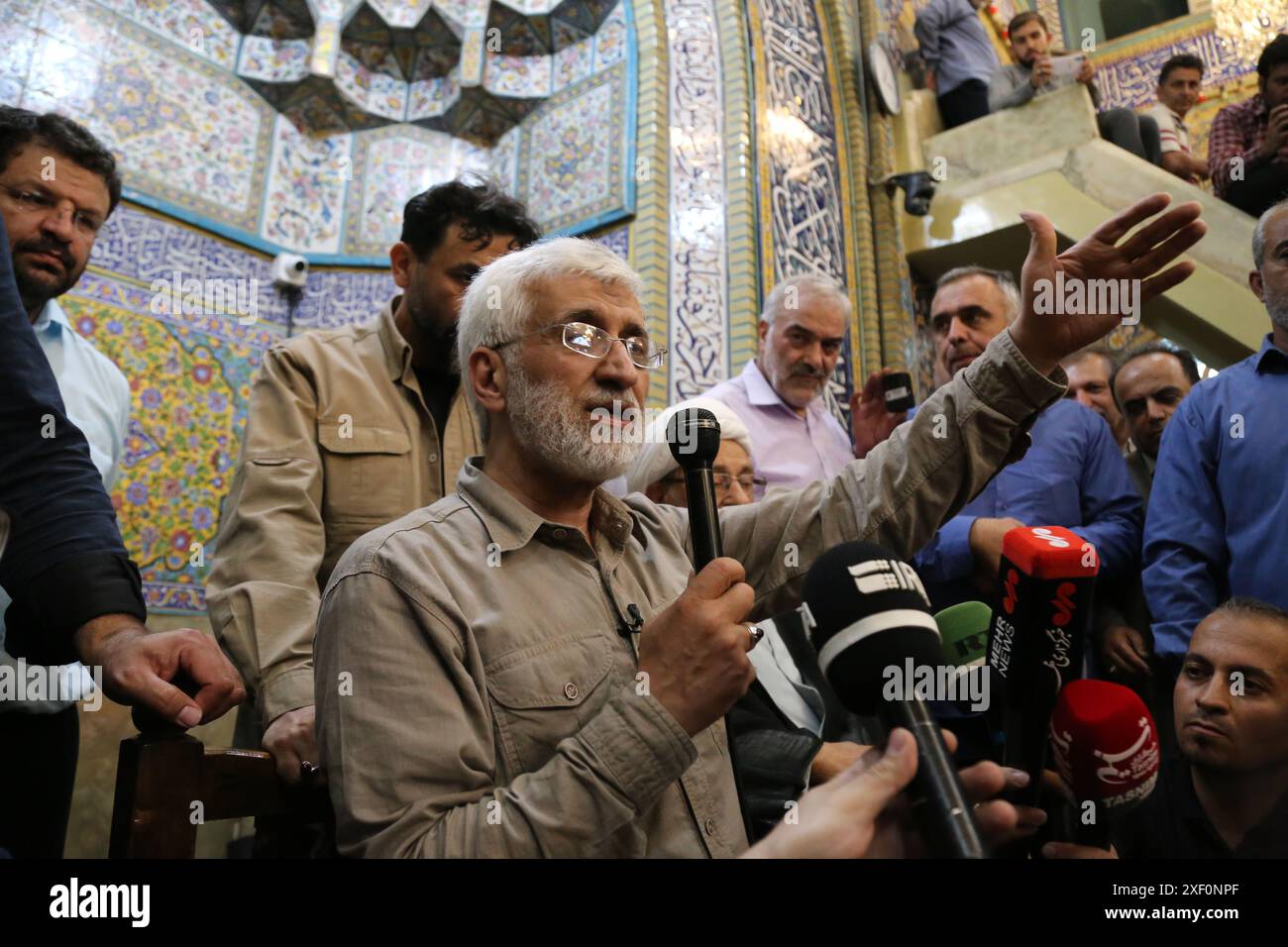 Tehran, Iran. 30th June, 2024. Iranian presidential election candidate ...