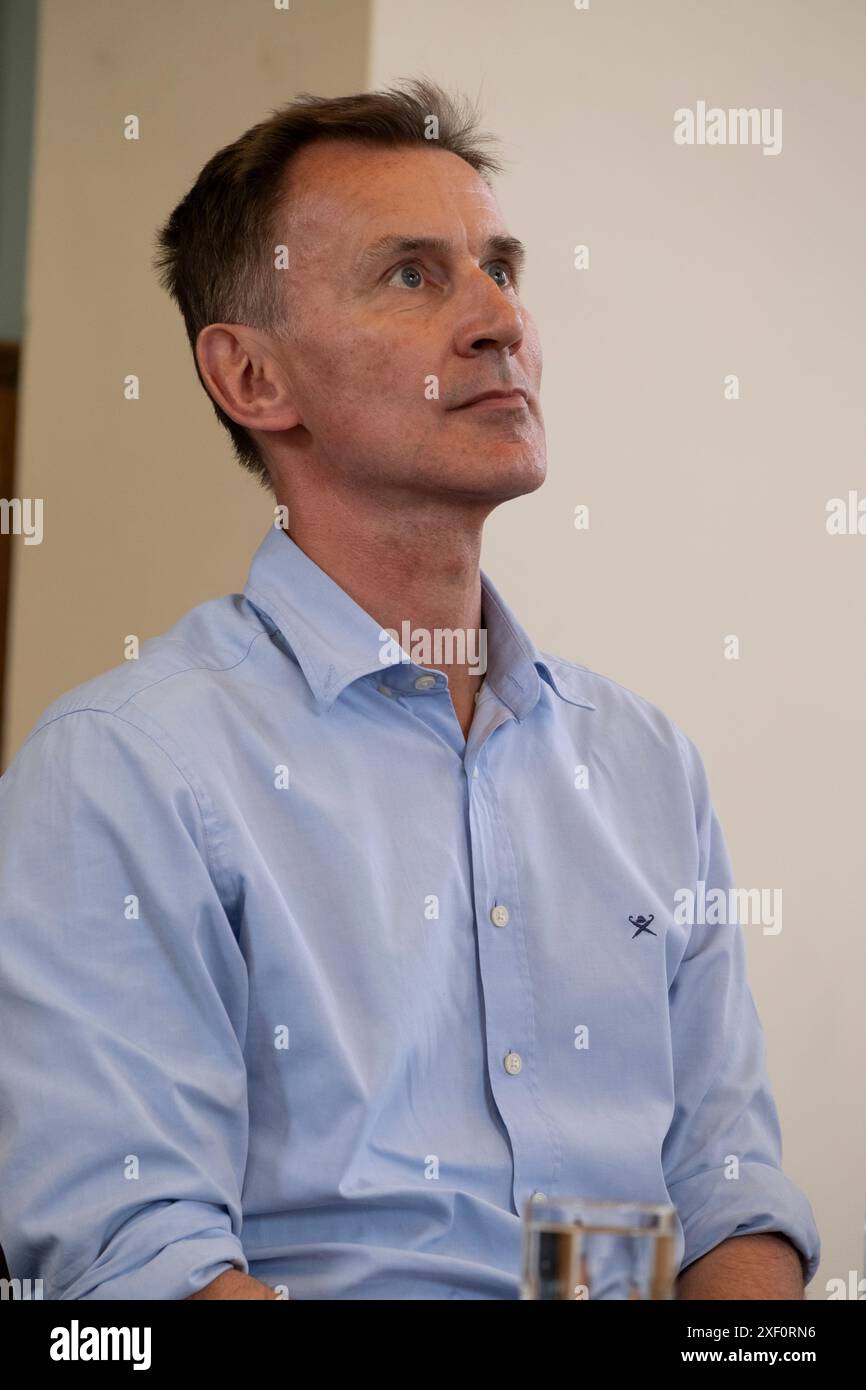 Jeremy Hunt MP at a 2024 election hustings in his home town of ...