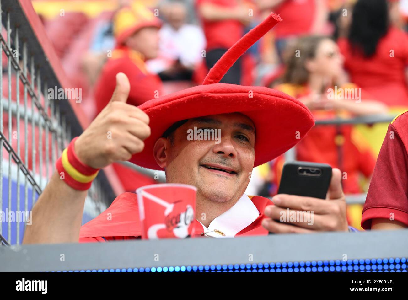 COLOGNE - Supporters of Spain ahead of the UEFA EURO 2024 round of 16 ...