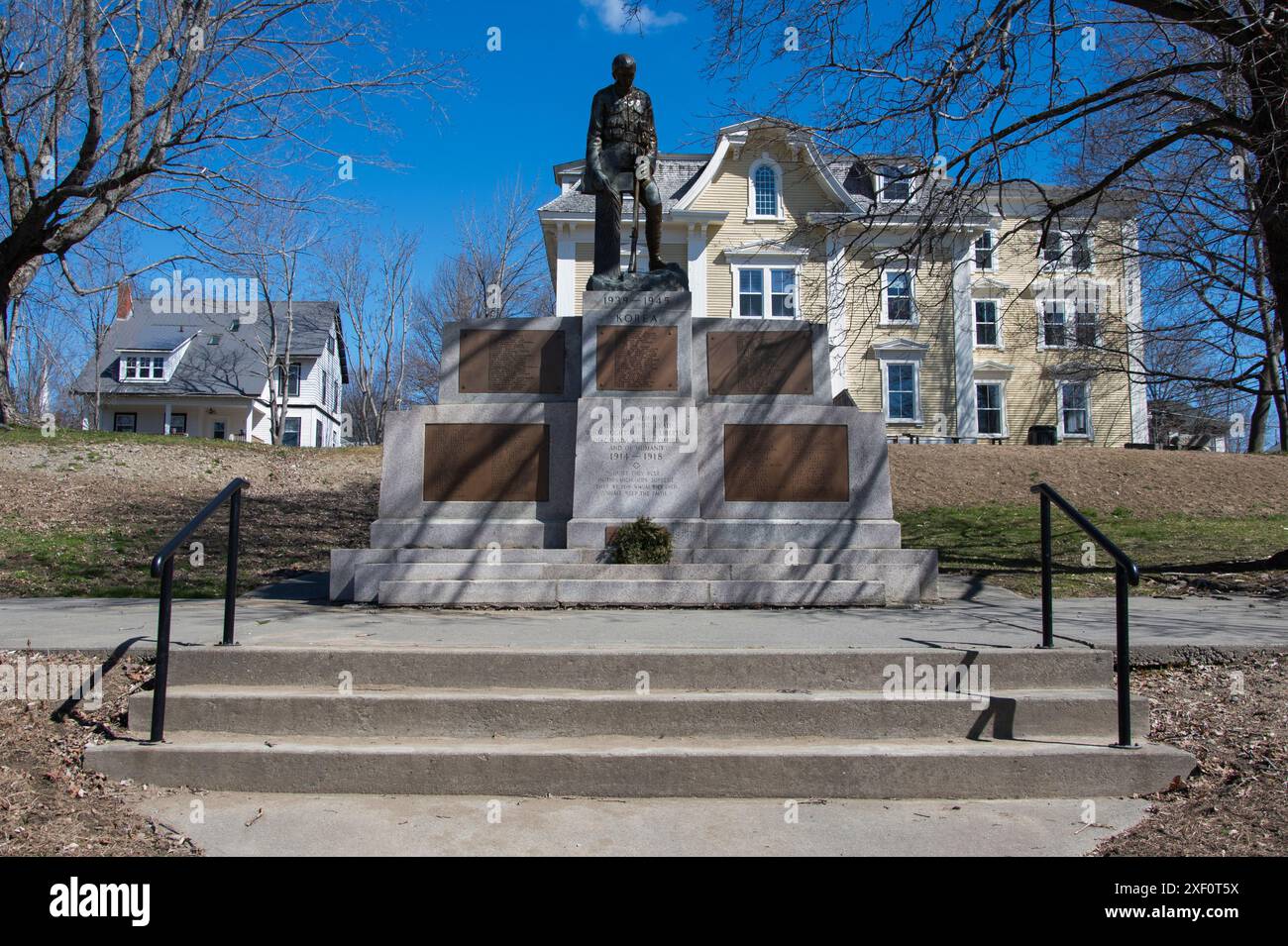 WWI and Korean War memorial in downtown St. Stephen, New Brunswick ...