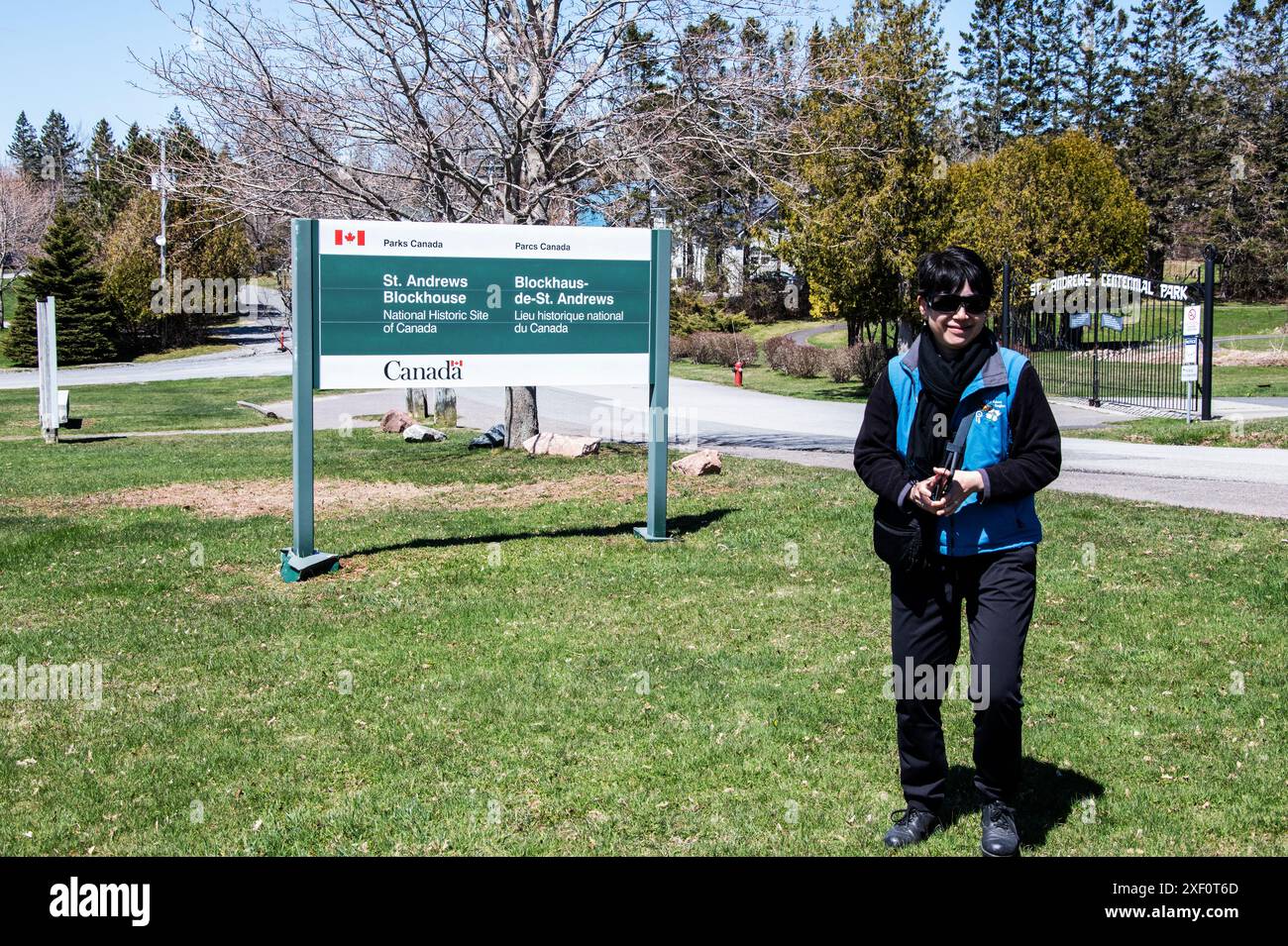 Parks Canada St. Andrews Blockhouse National Historic Site sign at ...