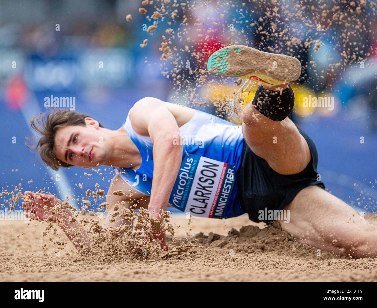 Manchester Regional Arena, UK. 30th June, 2024. Clarkson (triple jump ...