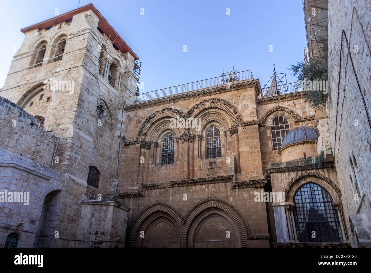 The historic gates of Church of the Holy Sepulchre (Church of the ...