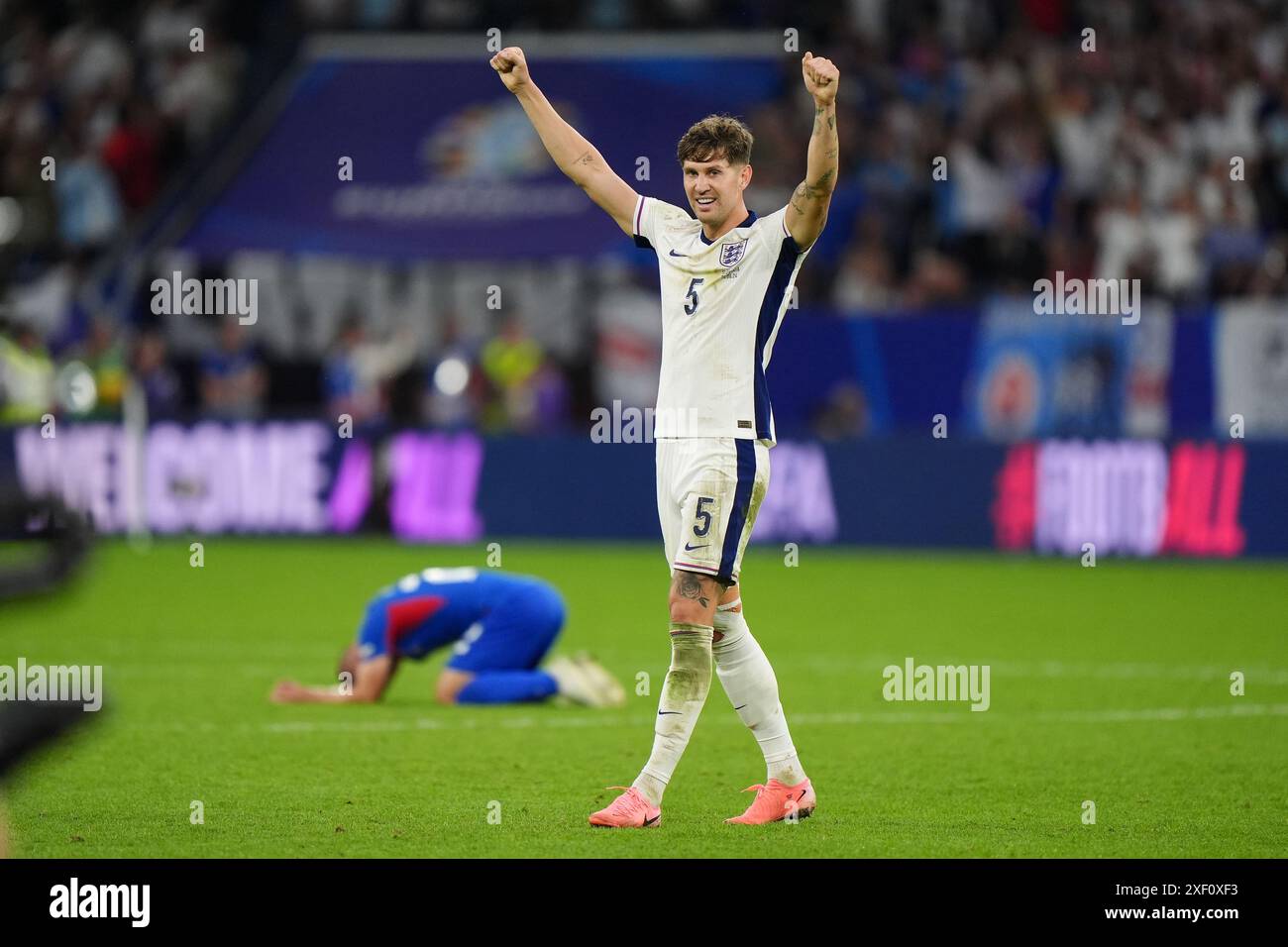 England's John Stones celebrates after winning the UEFA Euro 2024 ...