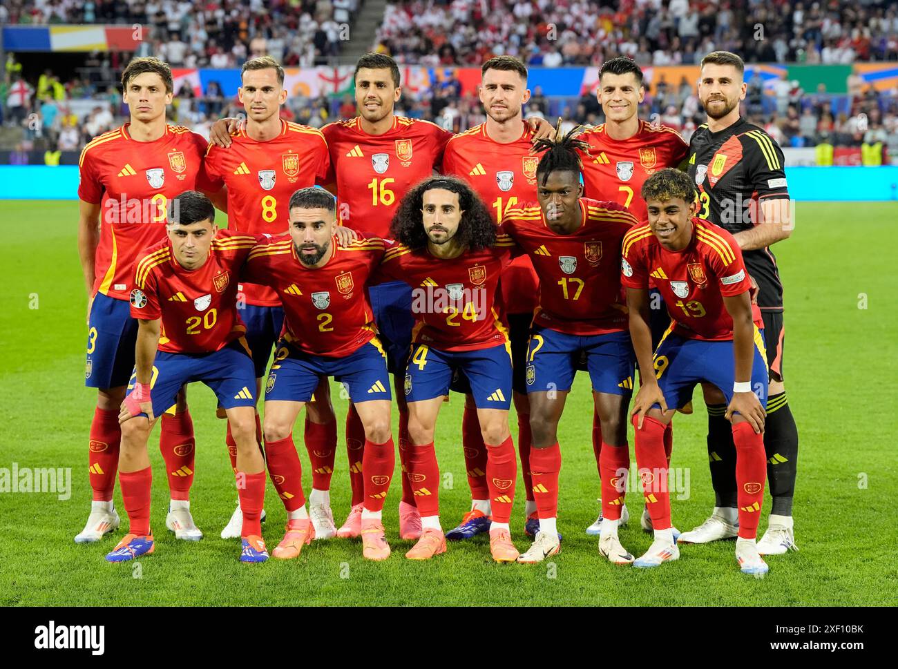 Spain team group photo before the UEFA Euro 2024, round of 16 match at the Cologne Stadium in ...