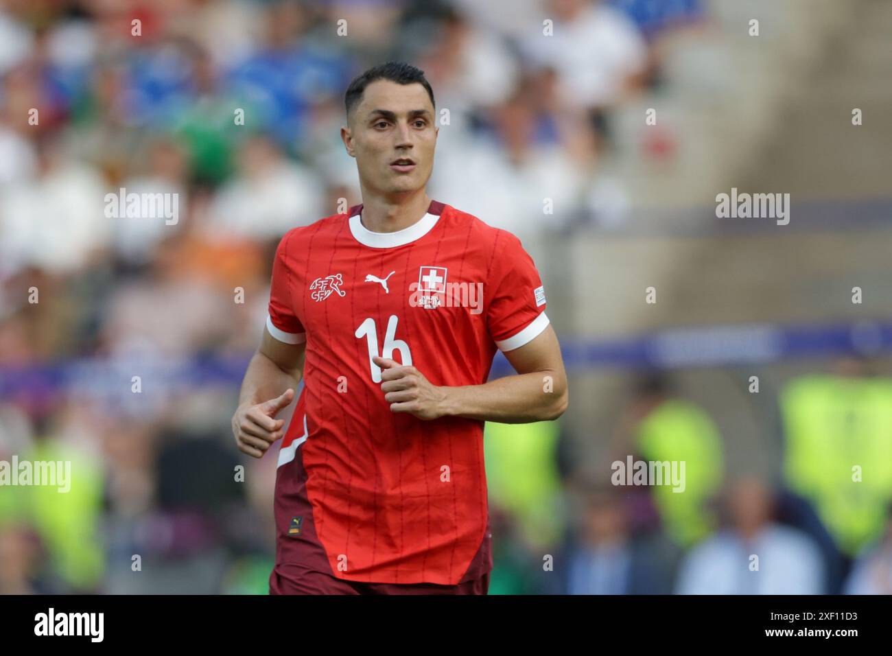 Vincent Sierro of Switzerland seen in action during the UEFA EURO 2024 ...