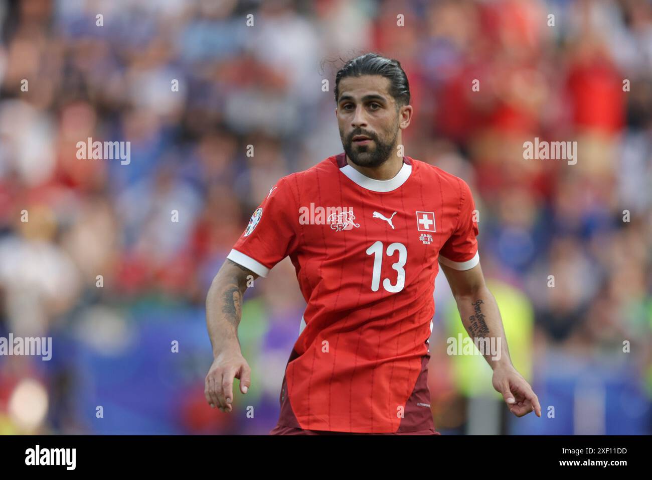 Ricardo Rodriguez of Switzerland seen in action during the UEFA EURO ...