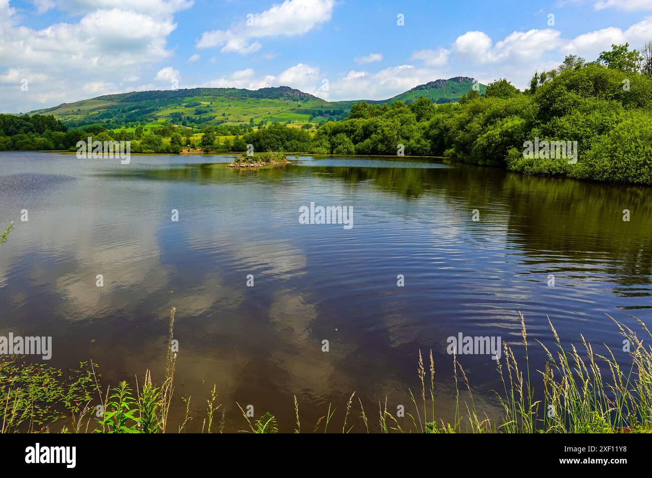 Tittesworth Reservoir, Staffordshire moors in the south-west Peak ...