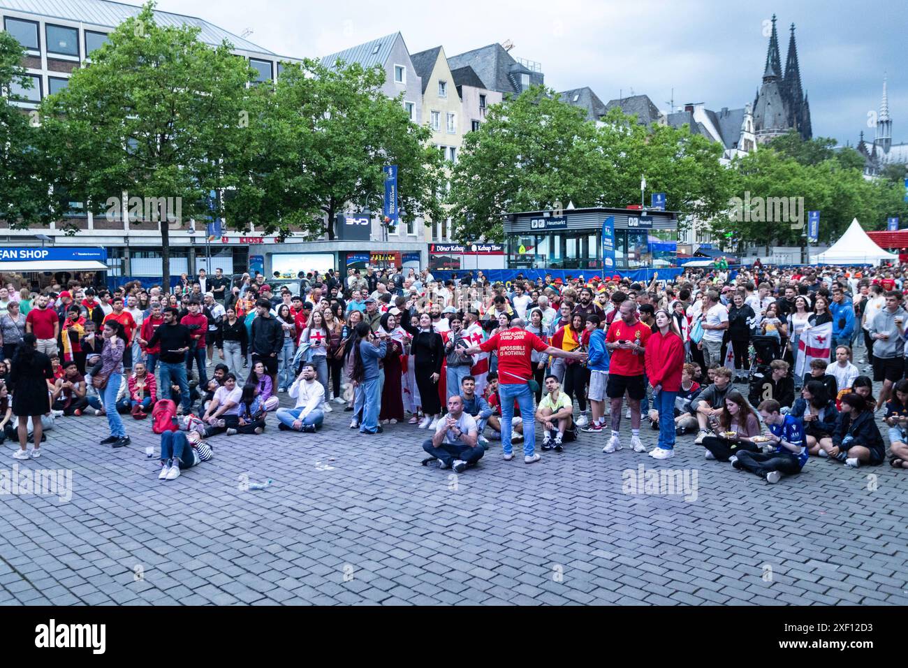 UEFA EURO 2024 in Köln, Public Viewing in Köln, Fan Zone am Heumarkt ...