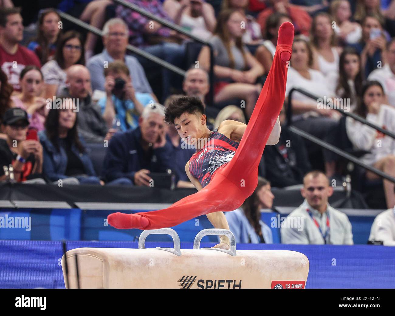 June 29, 2024: Yul Moldauer on the pommel horse during the 2024 ...