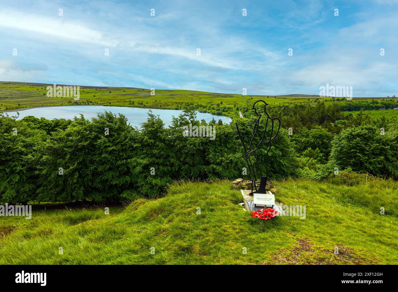 First World War memorial, WW1, above Redmires Reservoir, Sheffield ...