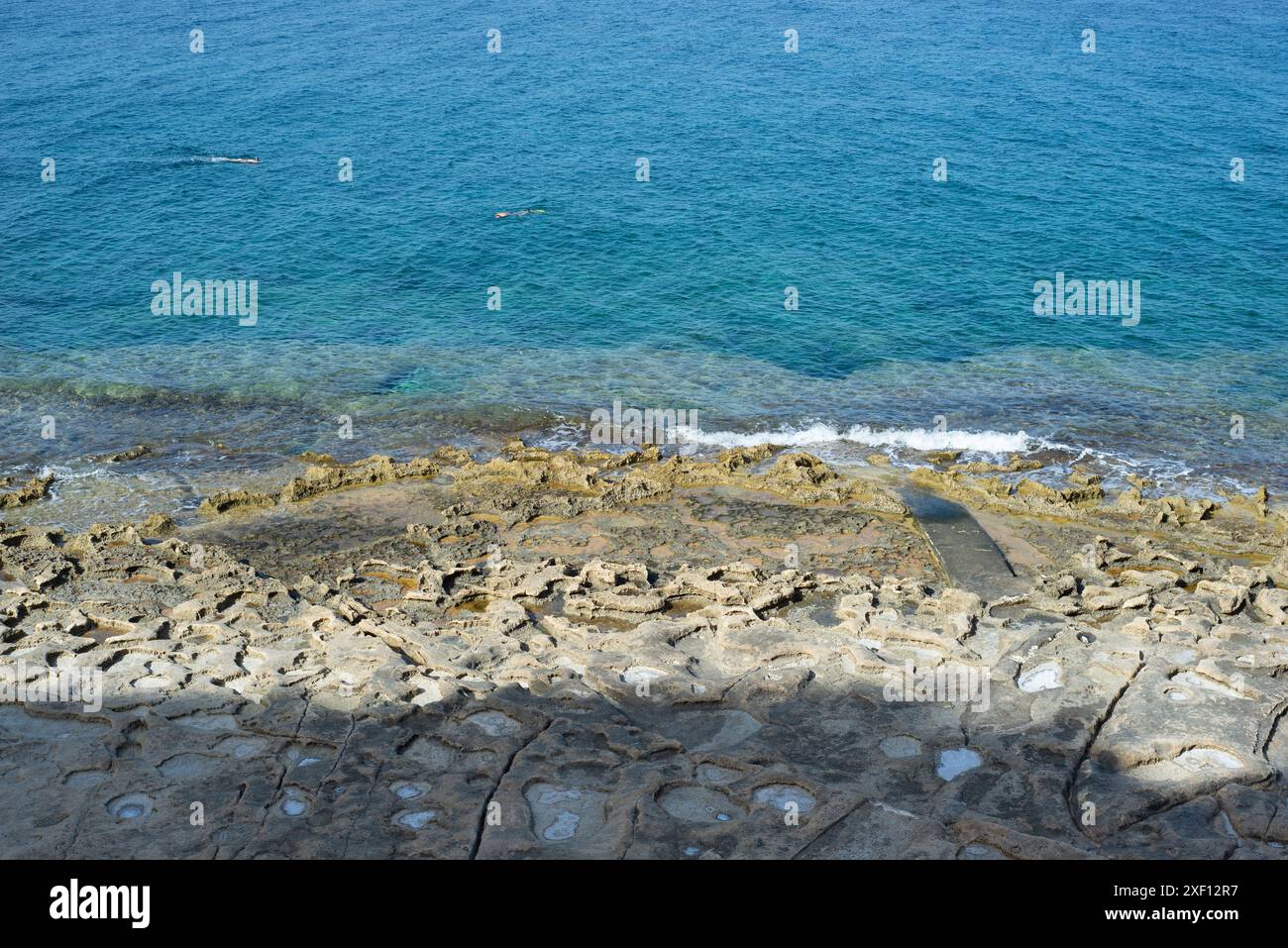 Rocky coast of Malta, Sliema beach Stock Photo - Alamy