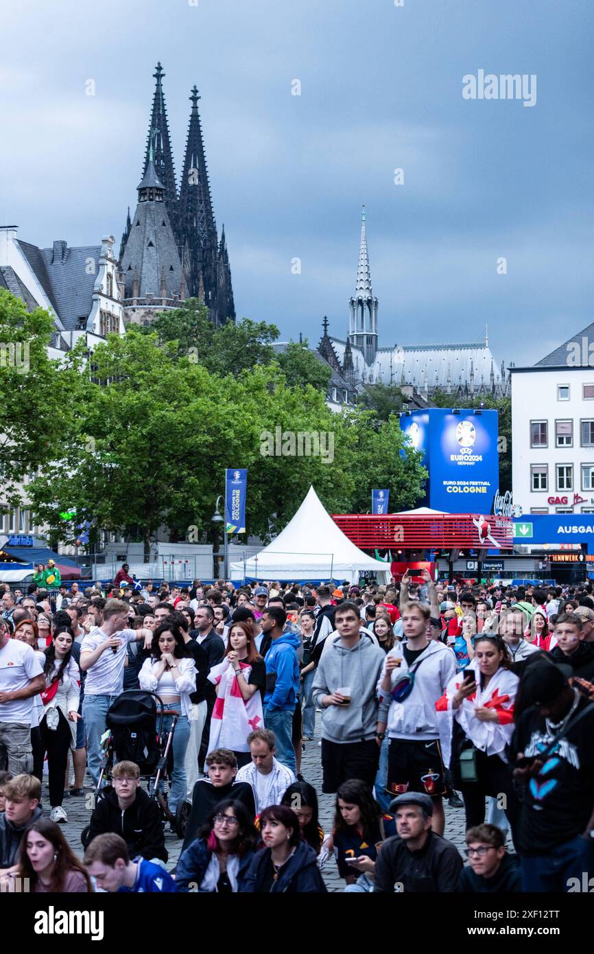 UEFA EURO 2024 in Köln, Public Viewing in Köln, Fan Zone am Heumarkt ...