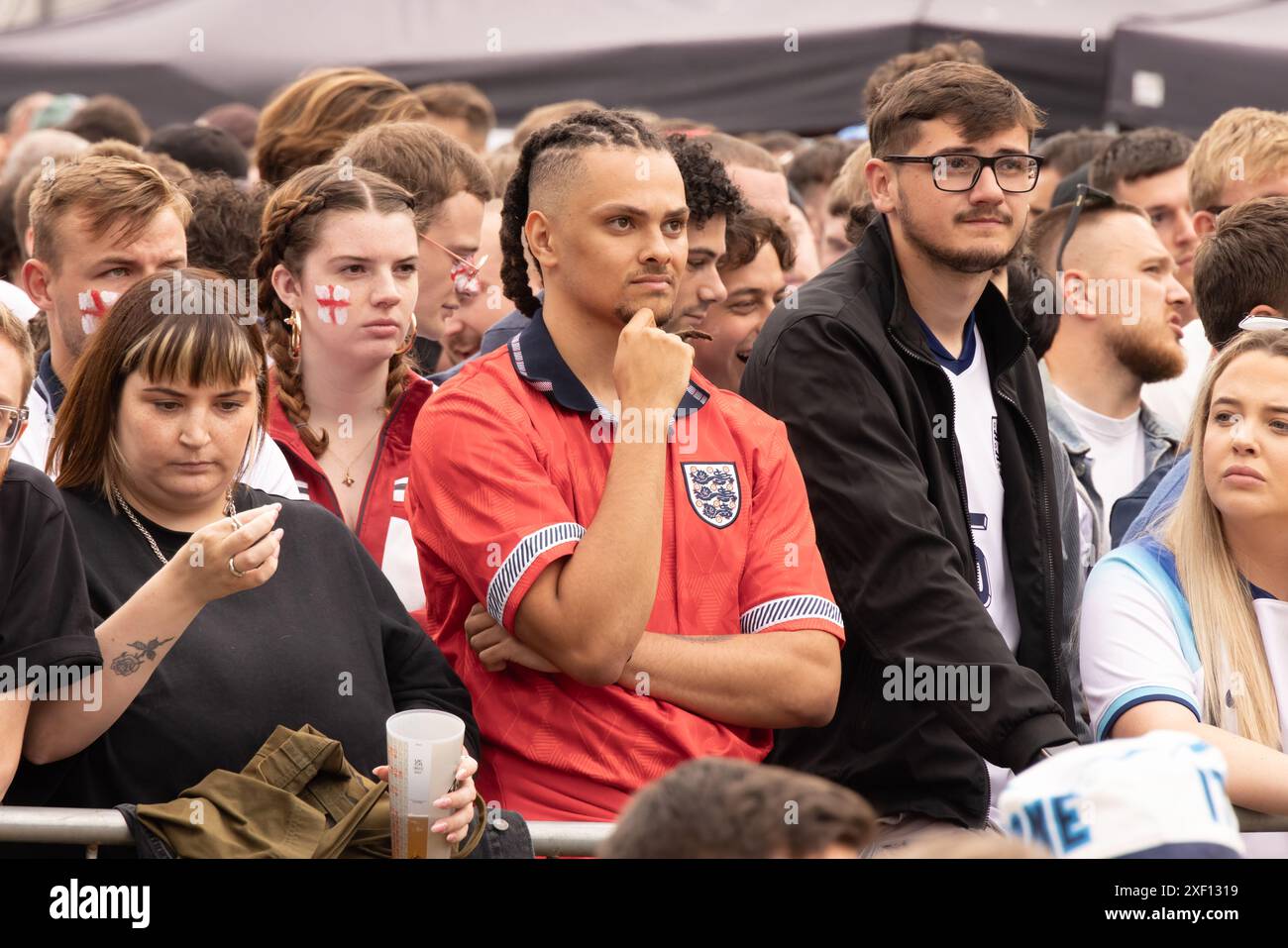 City of Brighton & Hove, East Sussex, UK. England football fans gather ...